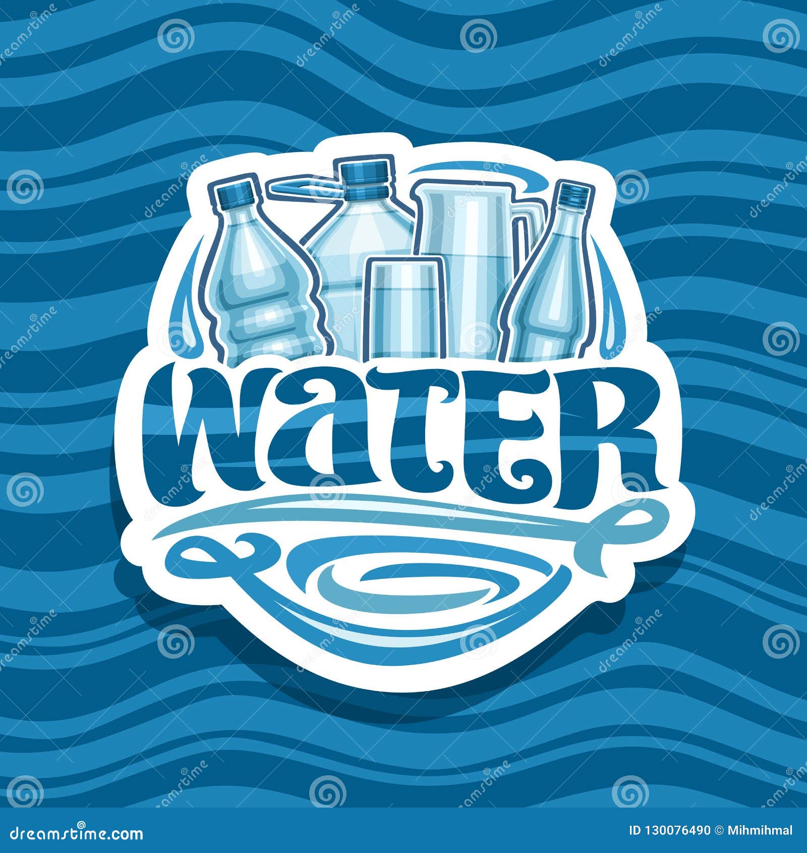 Logotipo Del Vector Para El Agua Potable Ilustración del Vector ...