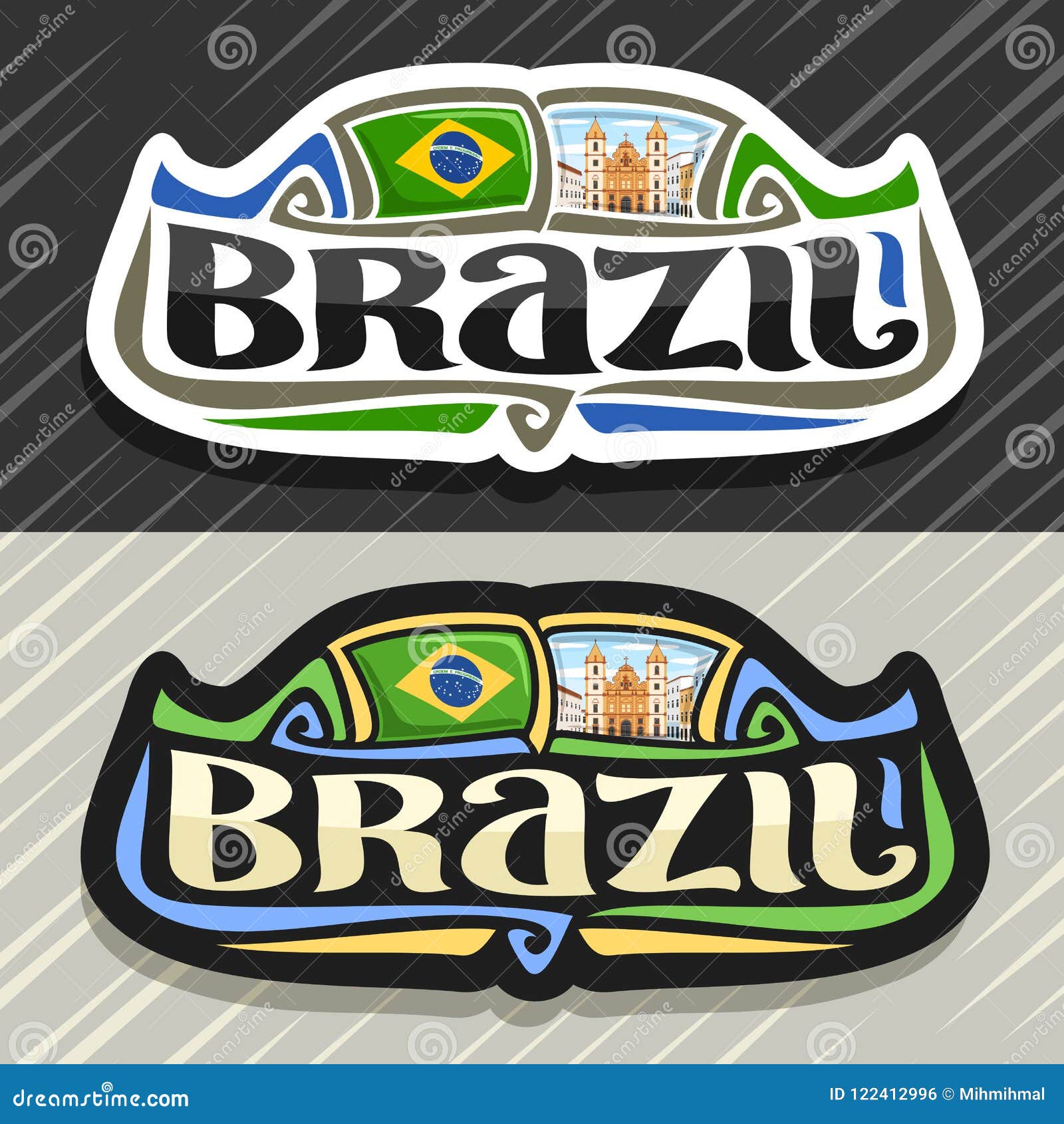 Logotipo Del Vector Para El Brasil Ilustración del Vector - Ilustración ...