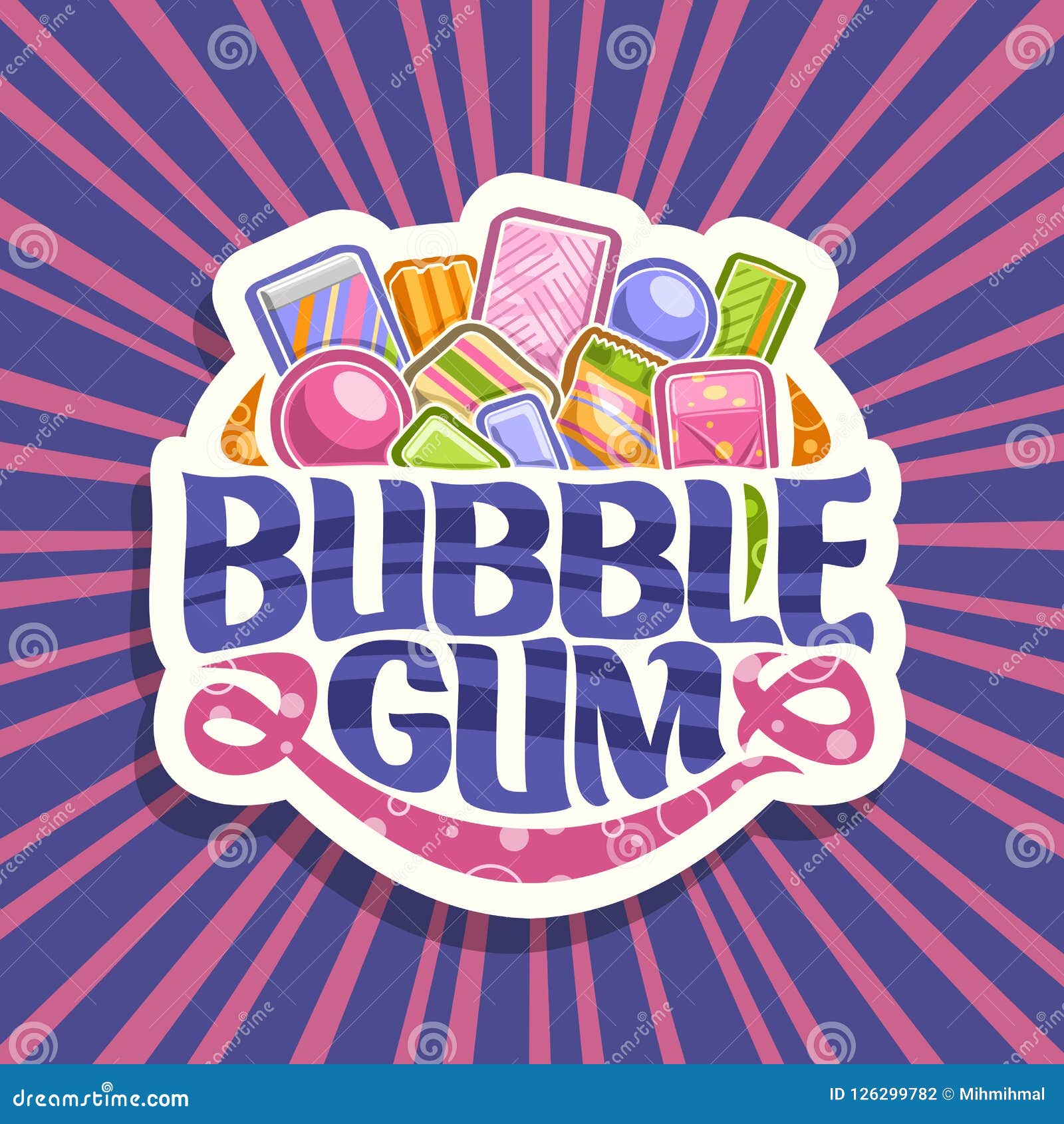 Logotipo Del Vector Para El Chicle Ilustración del Vector - Ilustración ...