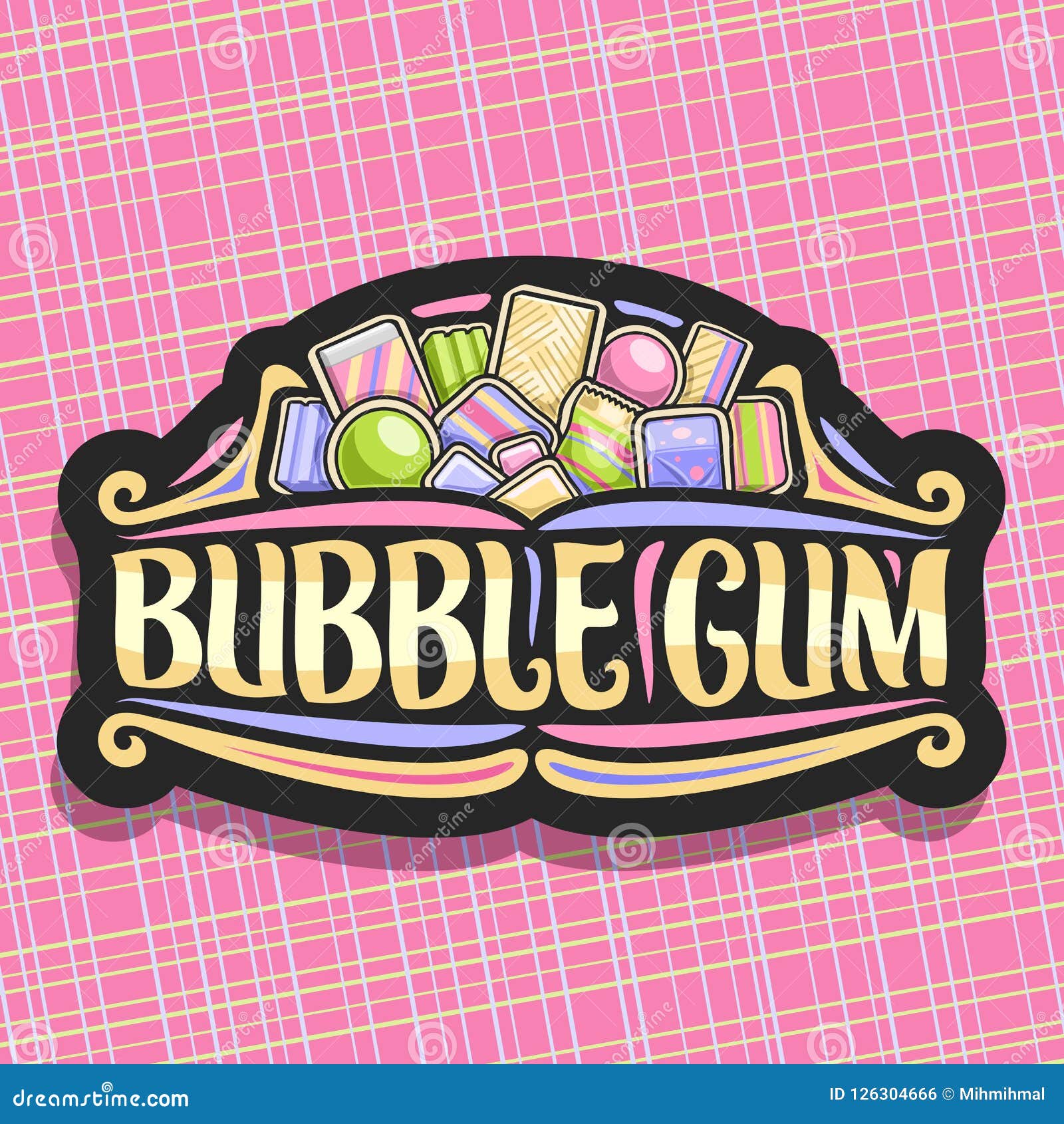 Logotipo Del Vector Para El Chicle Ilustración del Vector - Ilustración ...