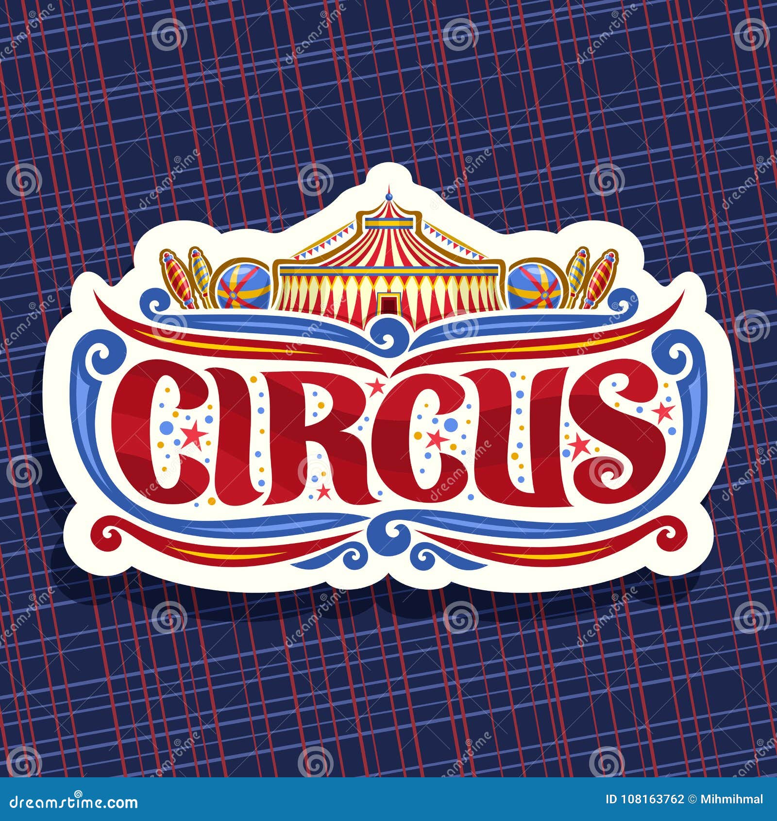 Logotipo Del Vector Para El Circo Ilustración del Vector - Ilustración ...
