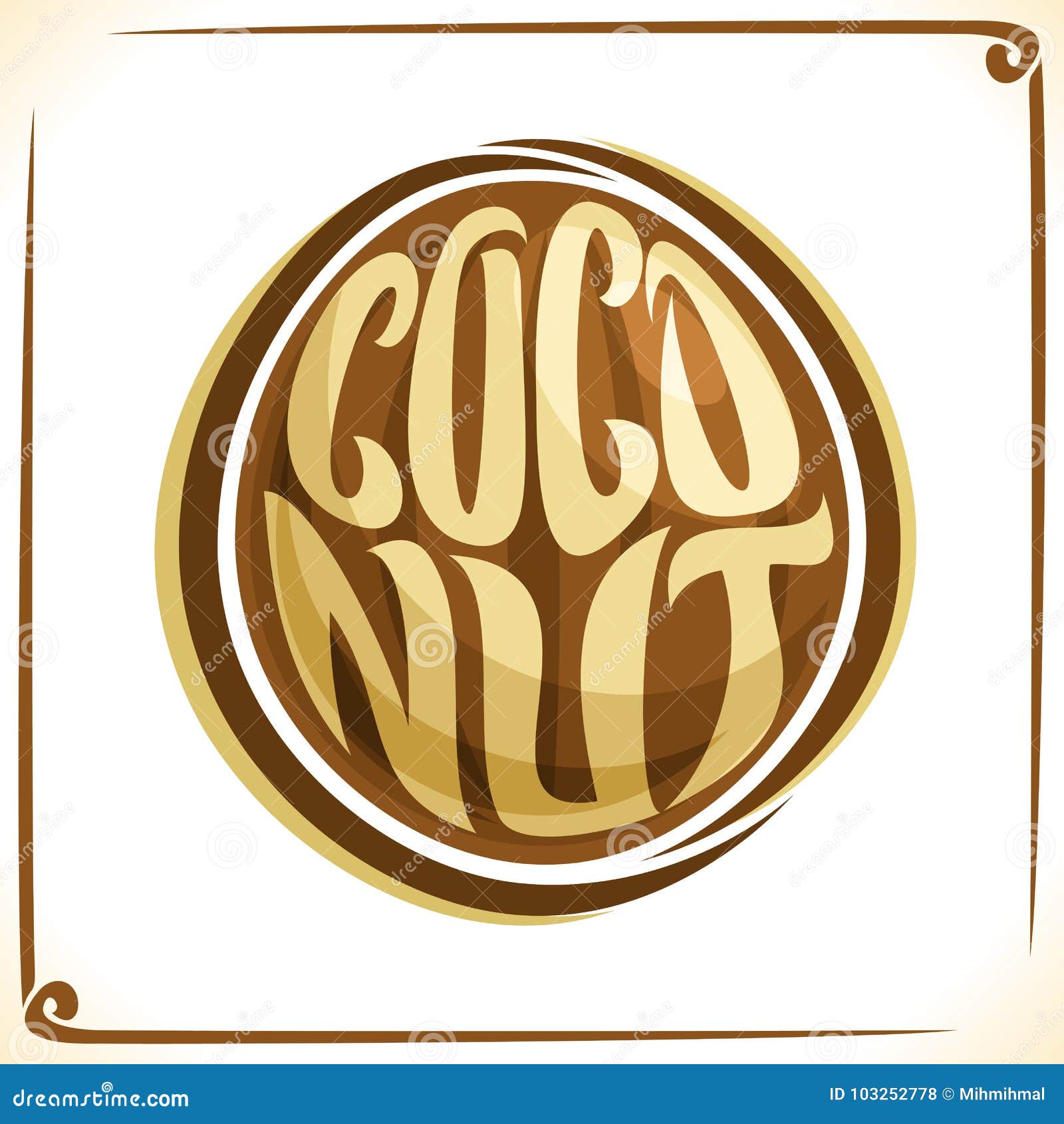 Logotipo Del Vector Para El Coco Ilustración del Vector - Ilustración ...