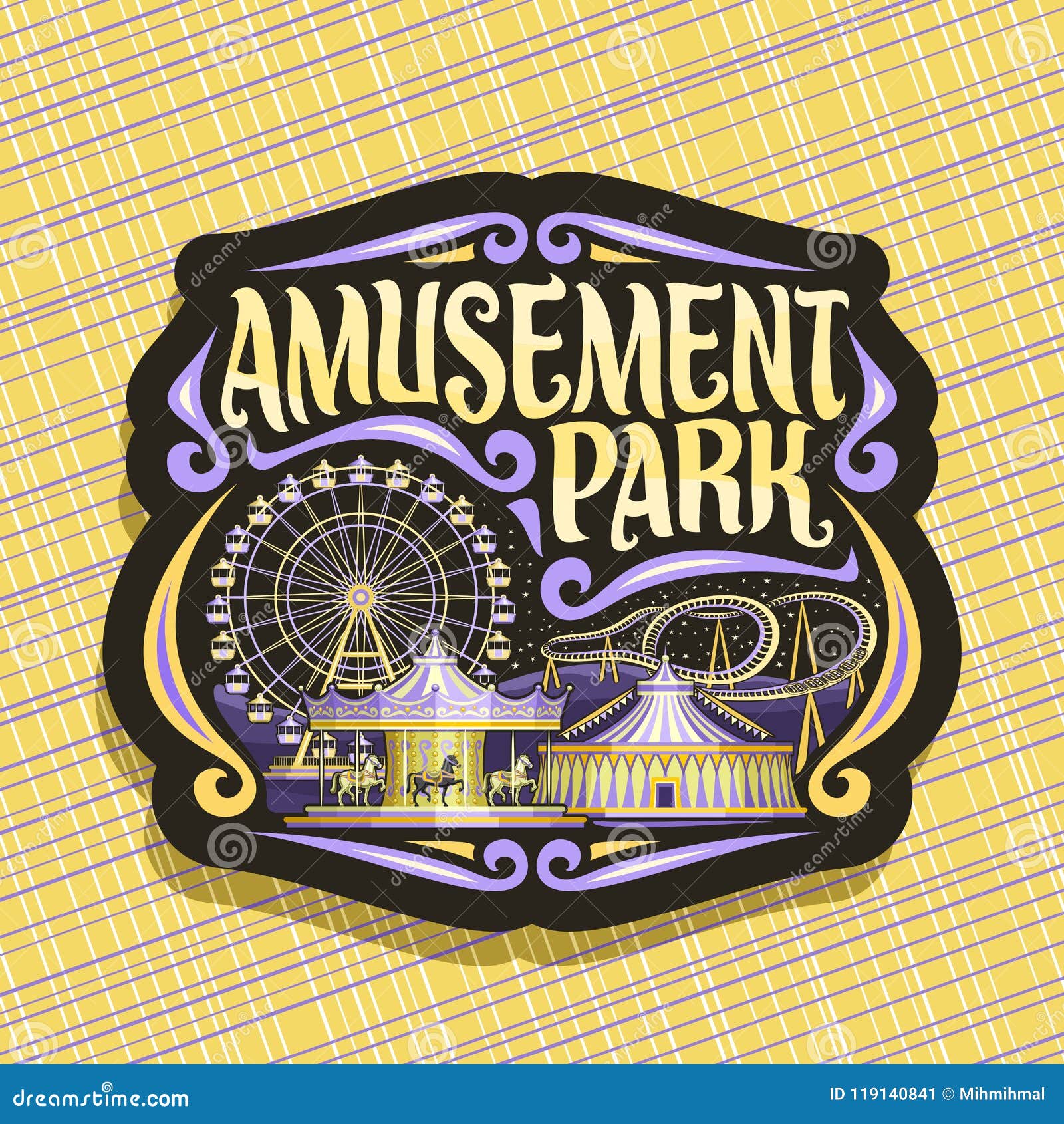 Logotipo Del Vector Para El Parque De Atracciones Ilustración del ...