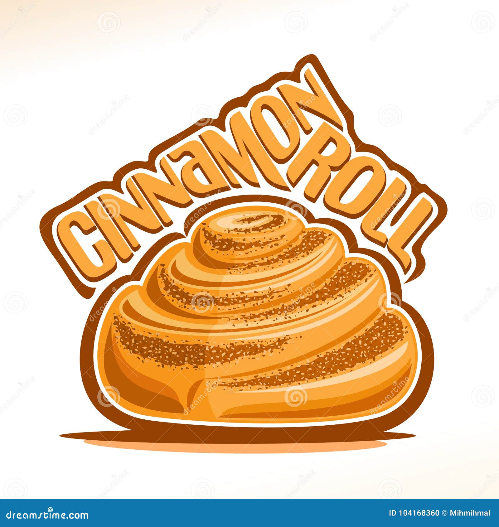 Logotipo Del Vector Para El Rollo De Canela Sueco Ilustración del ...