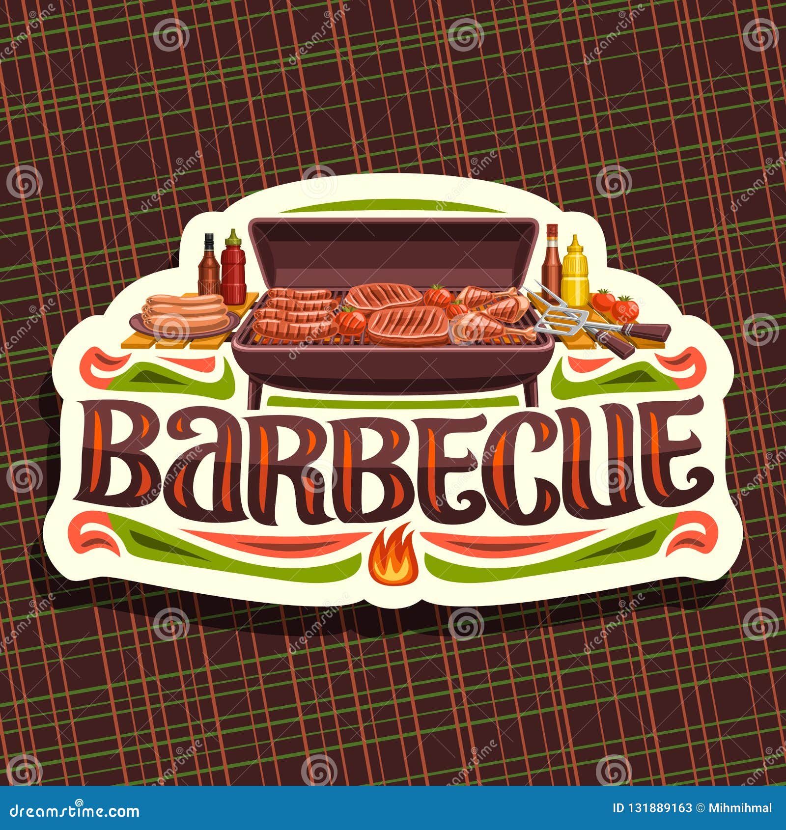 Logotipo Del Vector Para La Barbacoa Ilustración del Vector ...