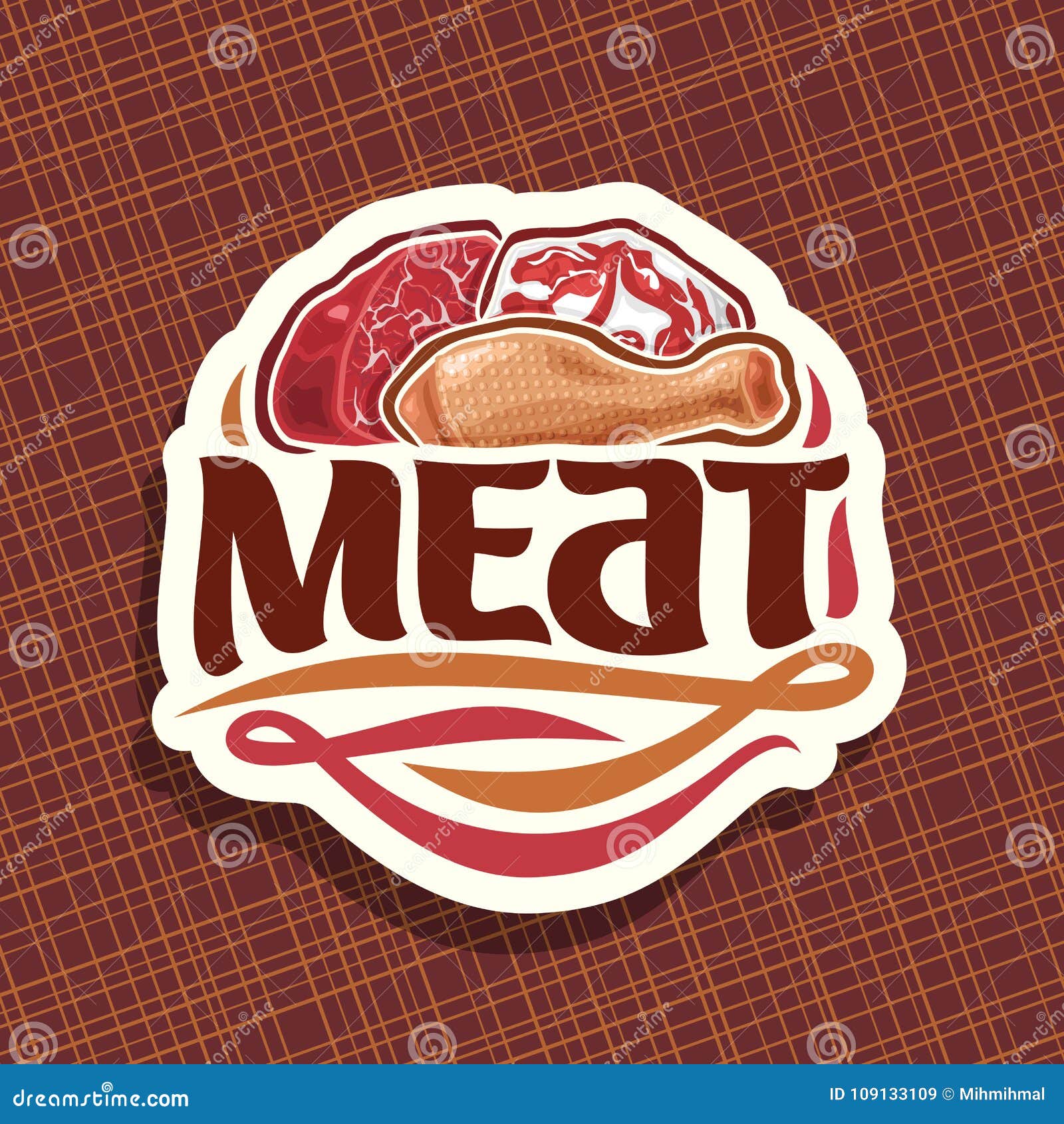 Logotipo Del Vector Para La Carne Ilustración del Vector - Ilustración ...