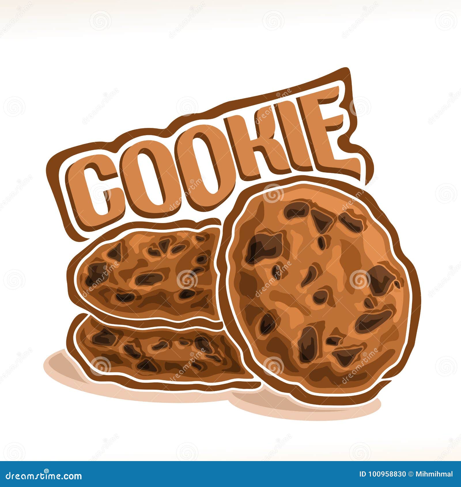 Logotipo Del Vector Para La Galleta Hecha En Casa Ilustración del ...