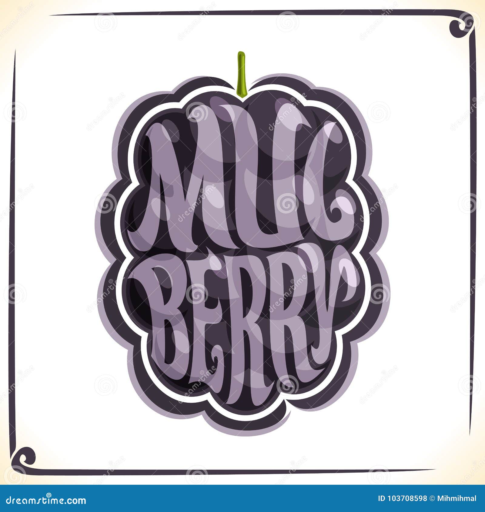 Logotipo Del Vector Para La Mora Ilustración del Vector - Ilustración ...