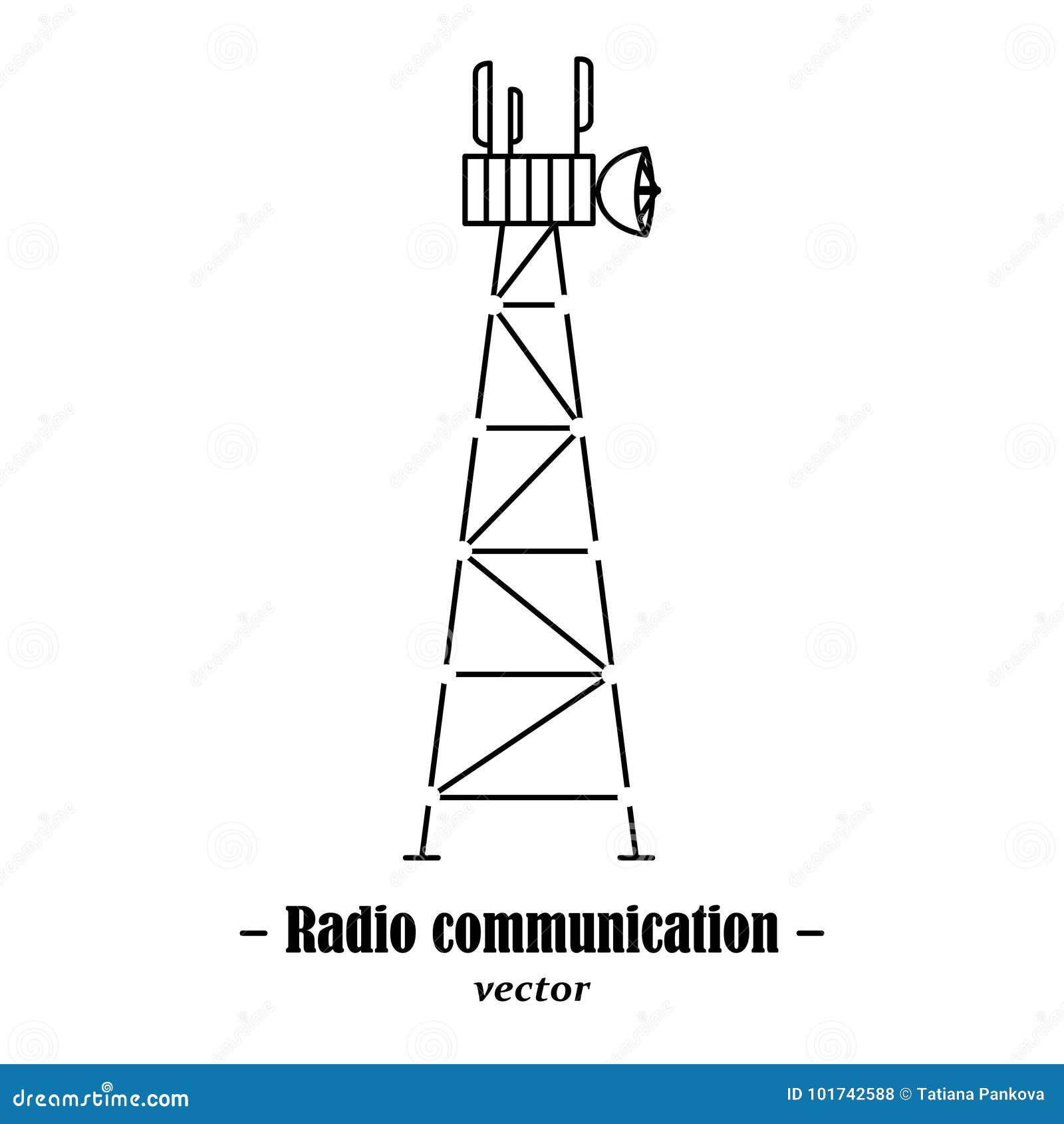 Logotipo Del Vector Para La Radiocomunicación Ilustración del Vector ...