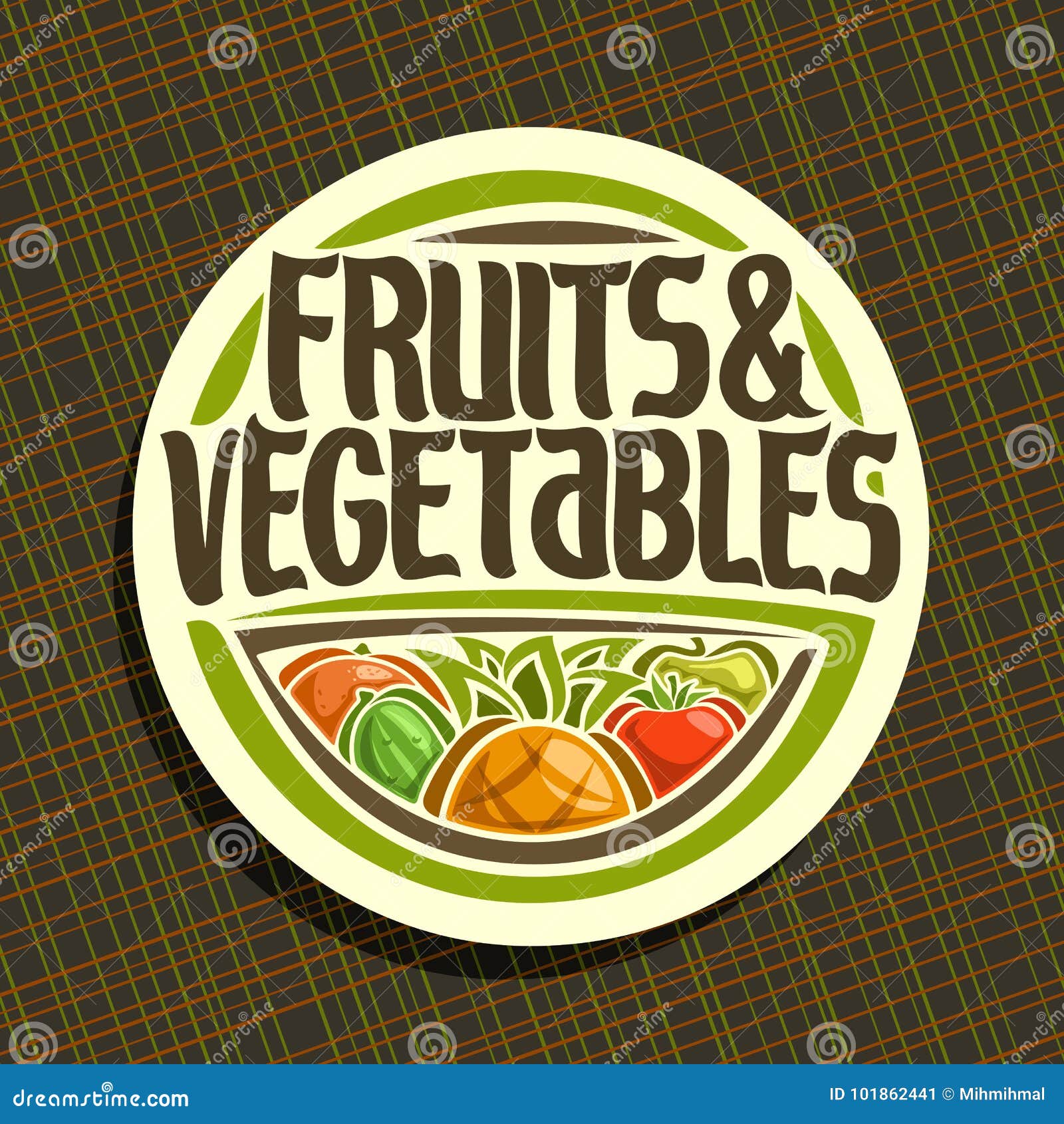 Logotipo Del Vector Para Las Frutas Y Verduras Ilustración del Vector ...