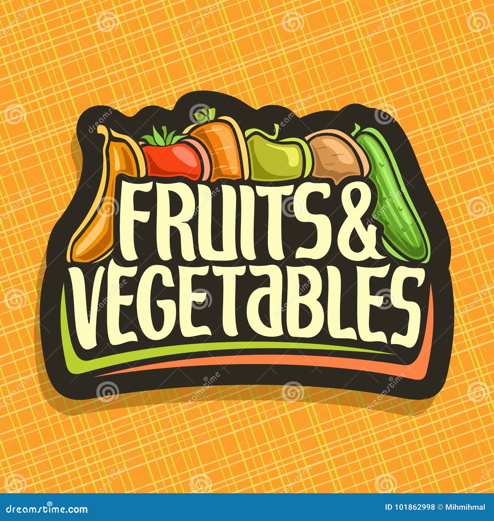 Logotipo Del Vector Para Las Frutas Y Verduras Ilustración del Vector ...