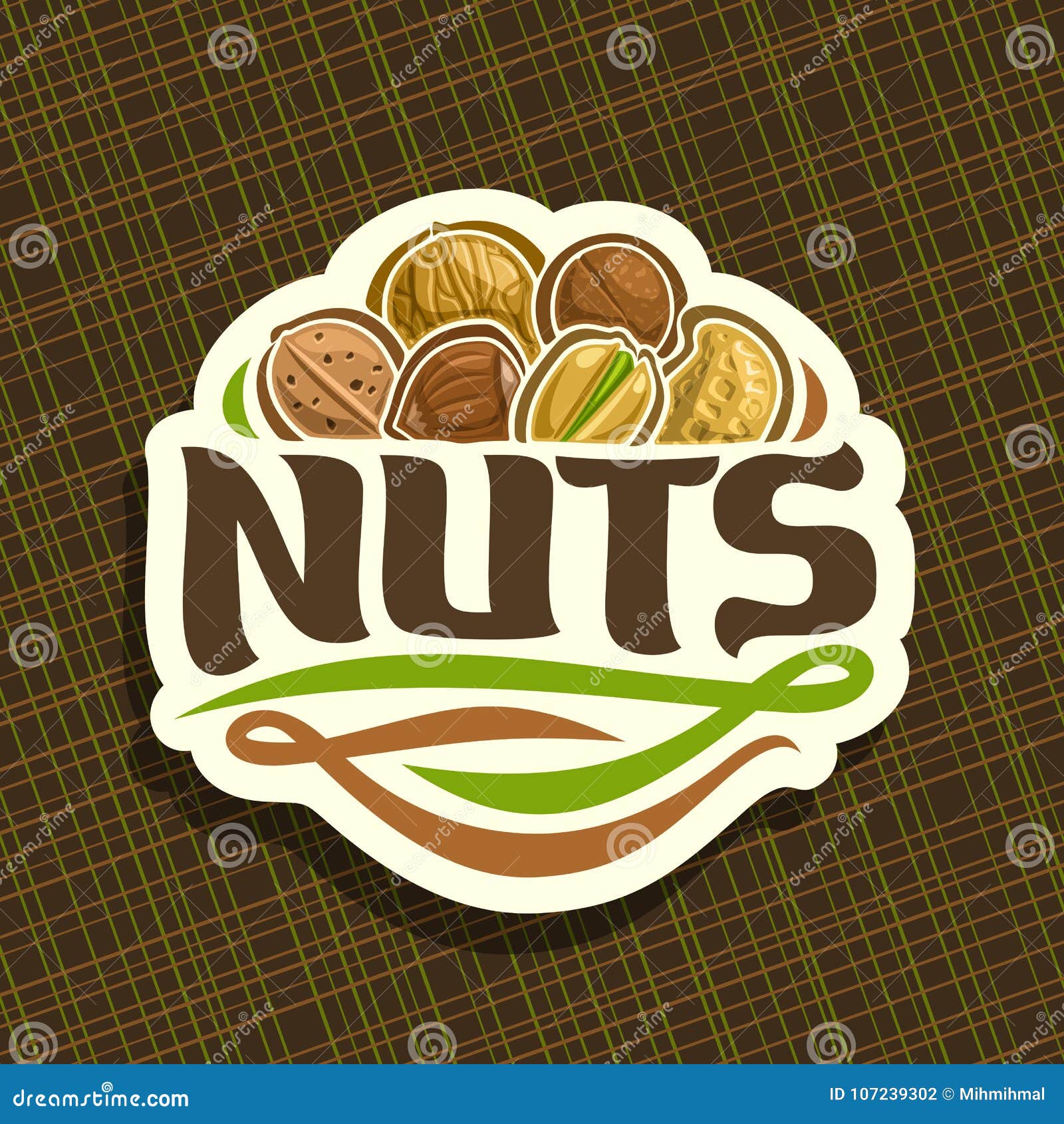 Logotipo Del Vector Para Las Nueces Ilustración del Vector ...