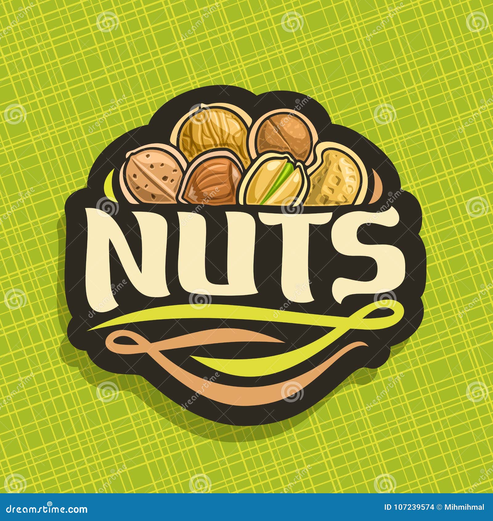 Logotipo Del Vector Para Las Nueces Ilustración del Vector ...