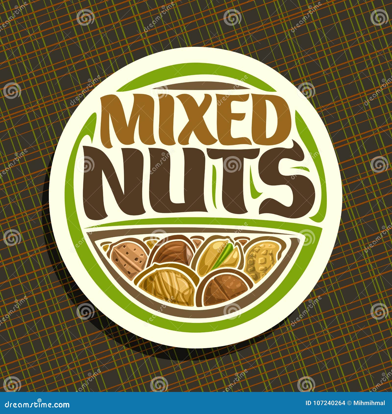 Logotipo Del Vector Para Las Nueces Ilustración del Vector ...