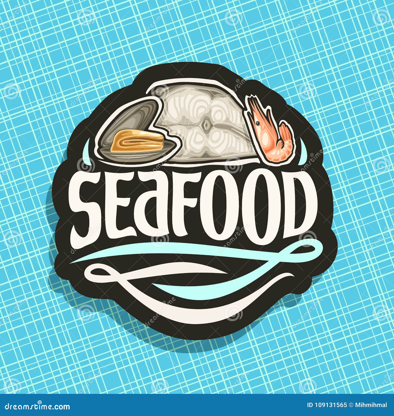 Logotipo Del Vector Para Los Mariscos Ilustración del Vector ...