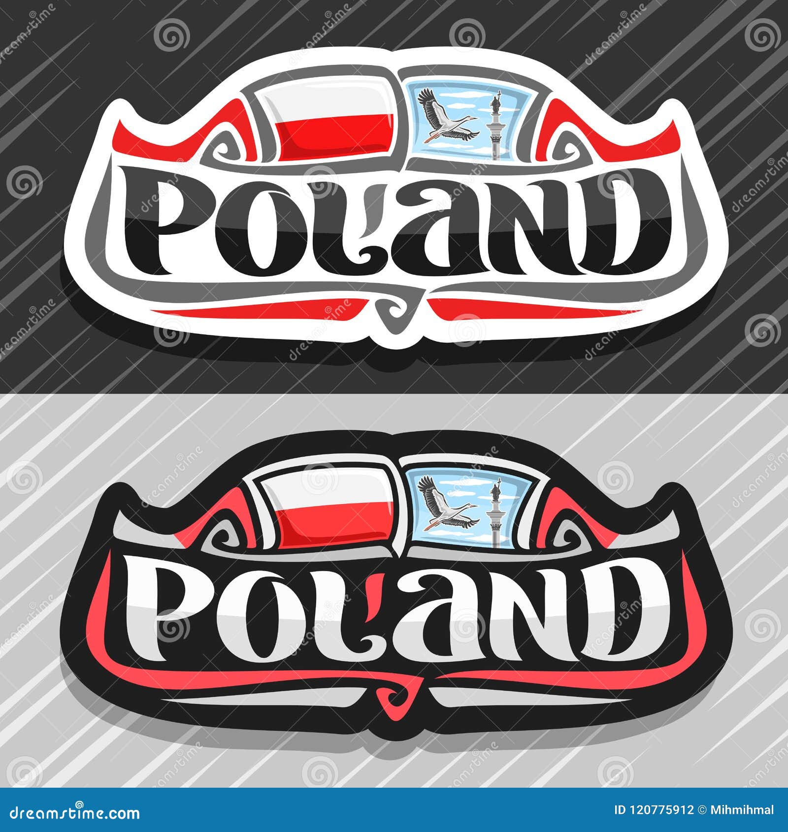 Logotipo Del Vector Para Polonia Ilustración del Vector - Ilustración ...