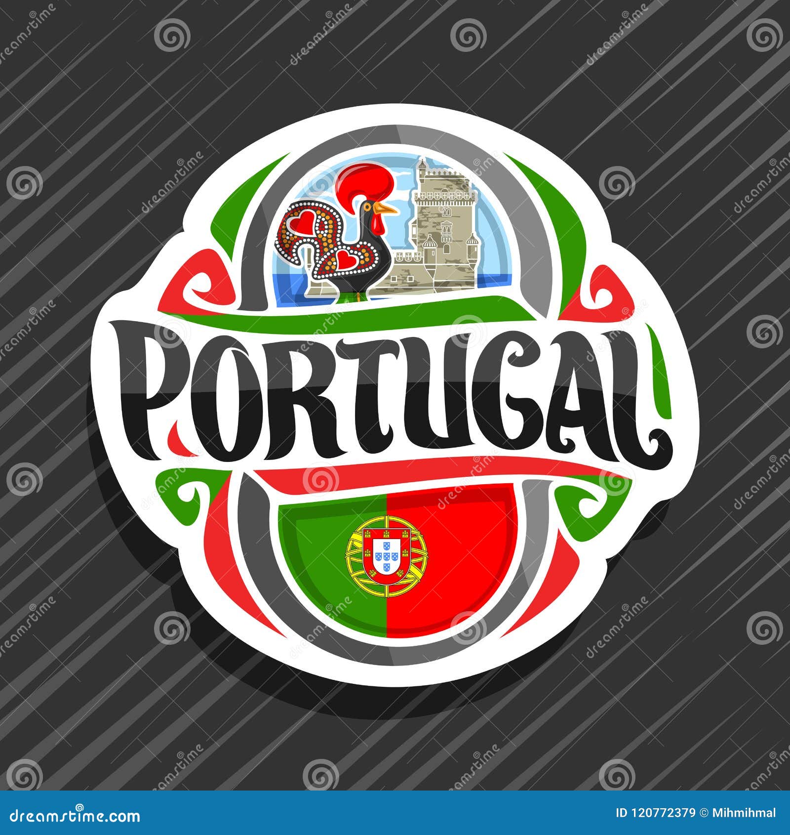 Logotipo Del Vector Para Portugal Ilustración del Vector - Ilustración ...