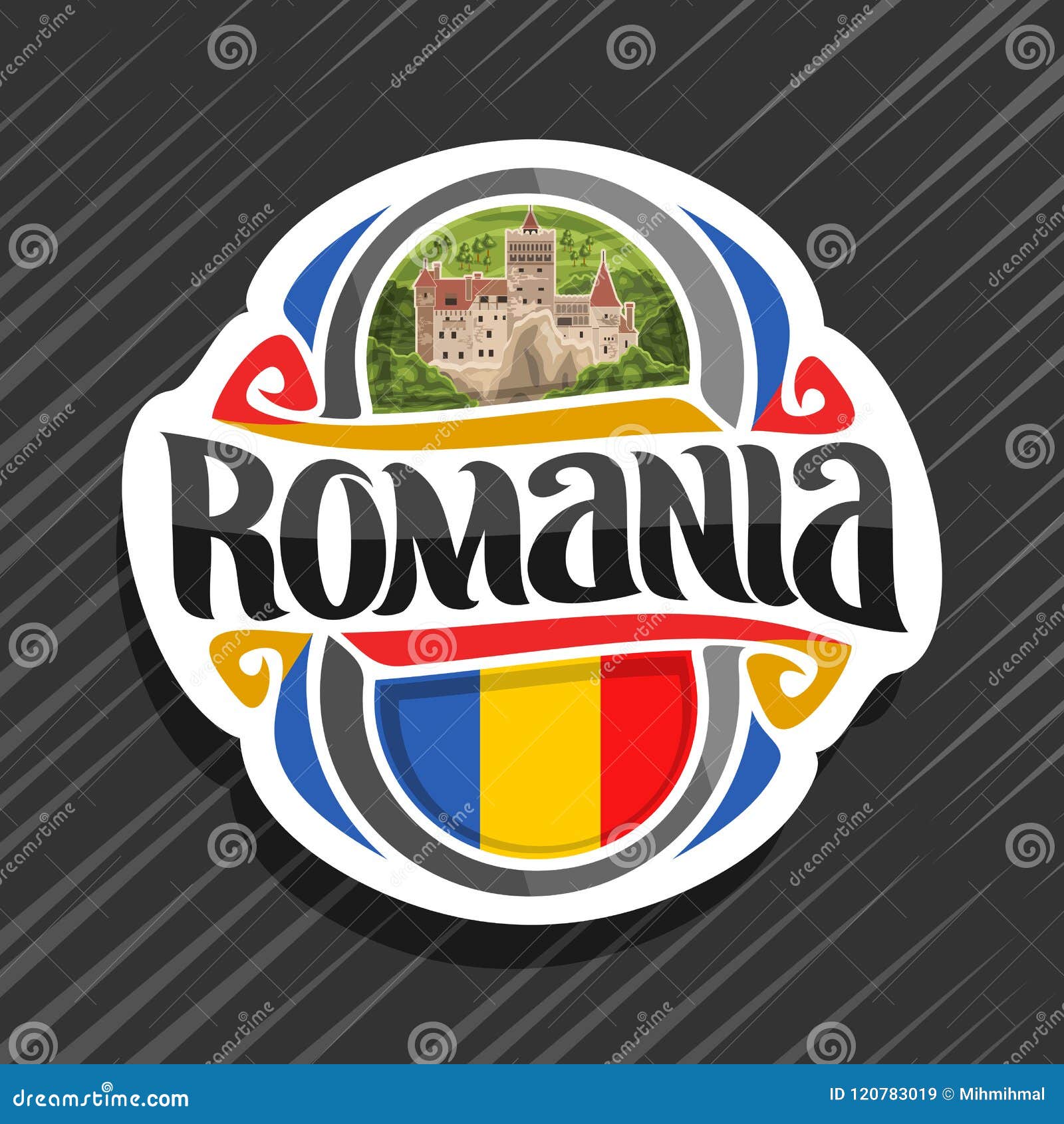 Logotipo Del Vector Para Rumania Ilustración del Vector - Ilustración ...