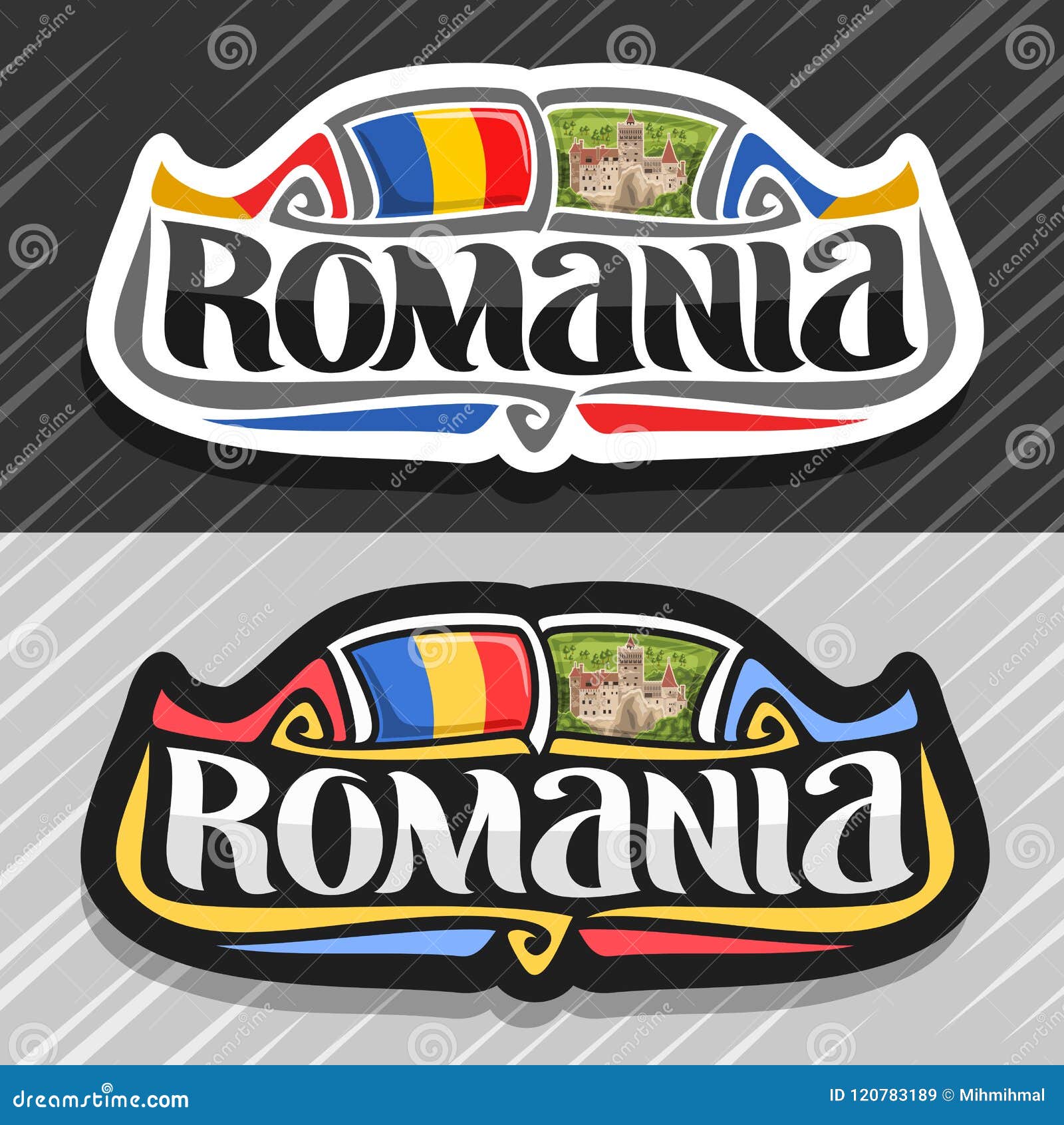 Logotipo Del Vector Para Rumania Ilustración del Vector - Ilustración ...