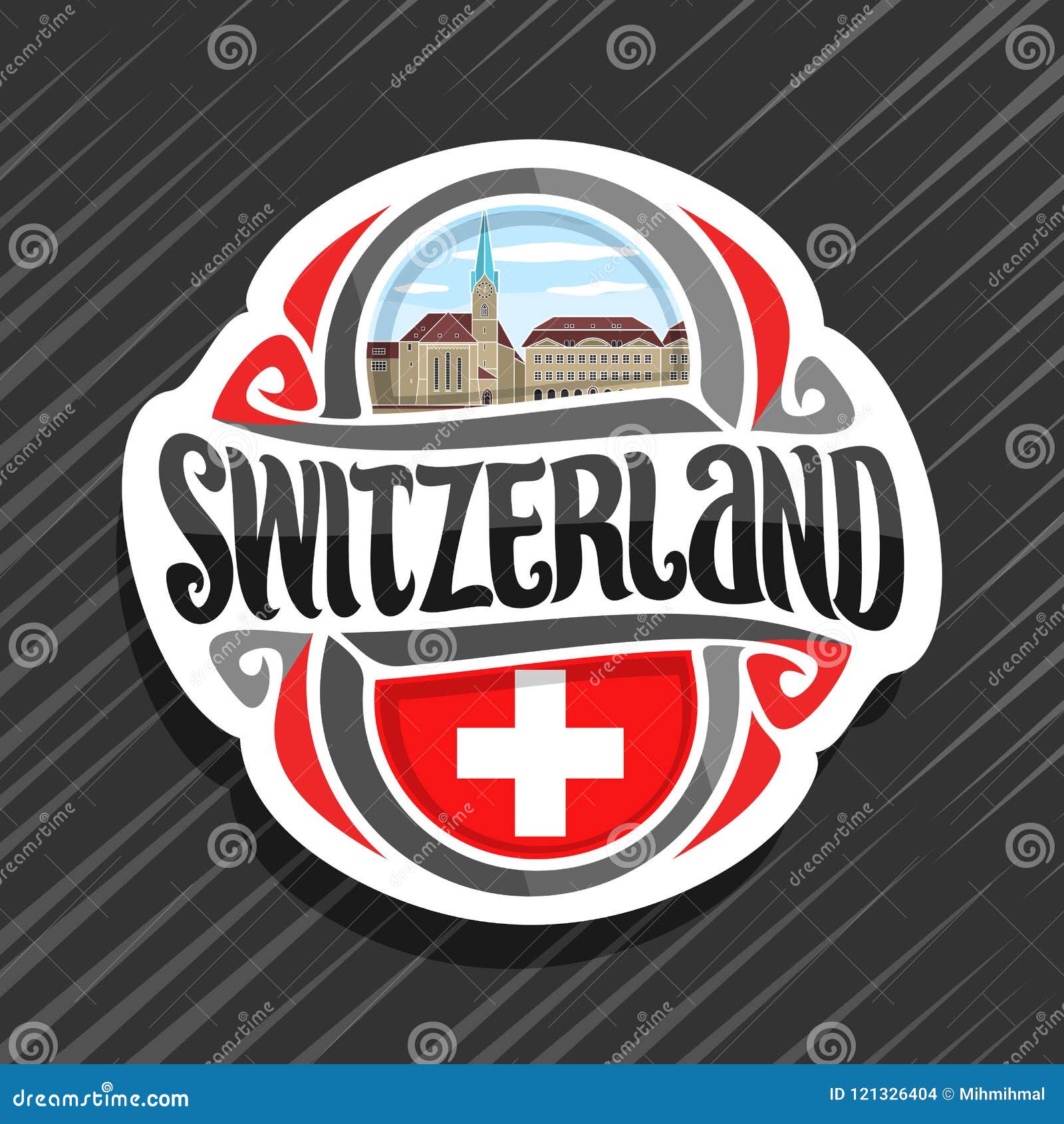 Logotipo Del Vector Para Suiza Ilustración del Vector - Ilustración de ...