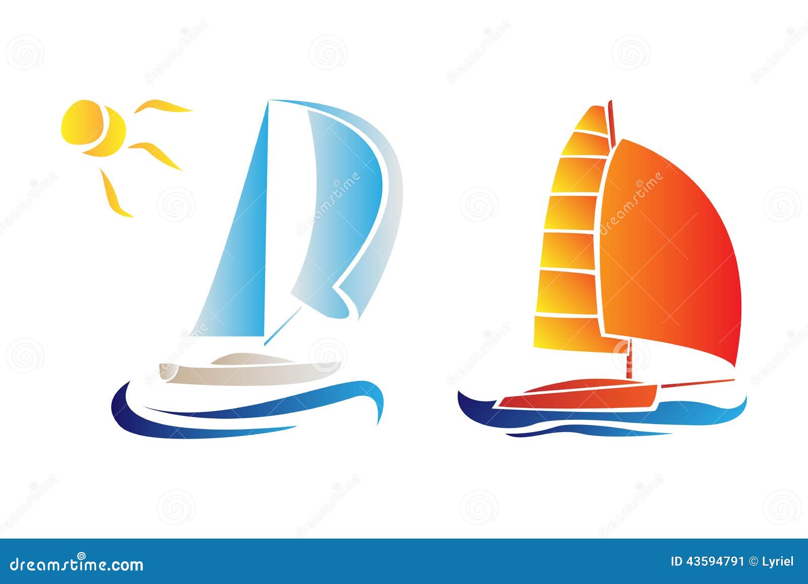 Logotipo del velero ilustración del vector. Ilustración de vector ...