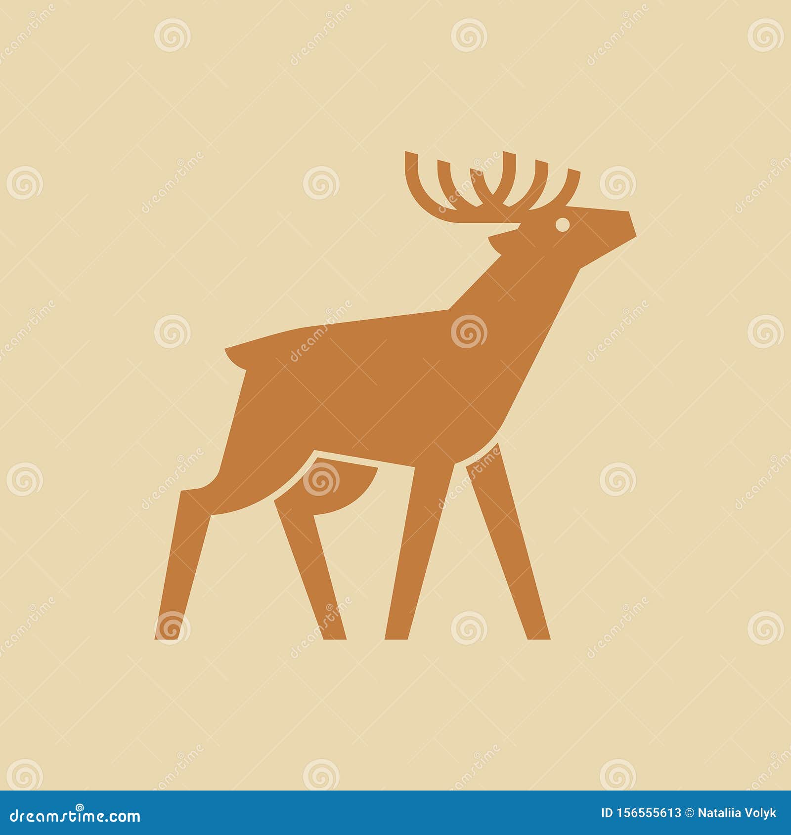 Logotipo del venado ilustración del vector. Ilustración de ciervos ...