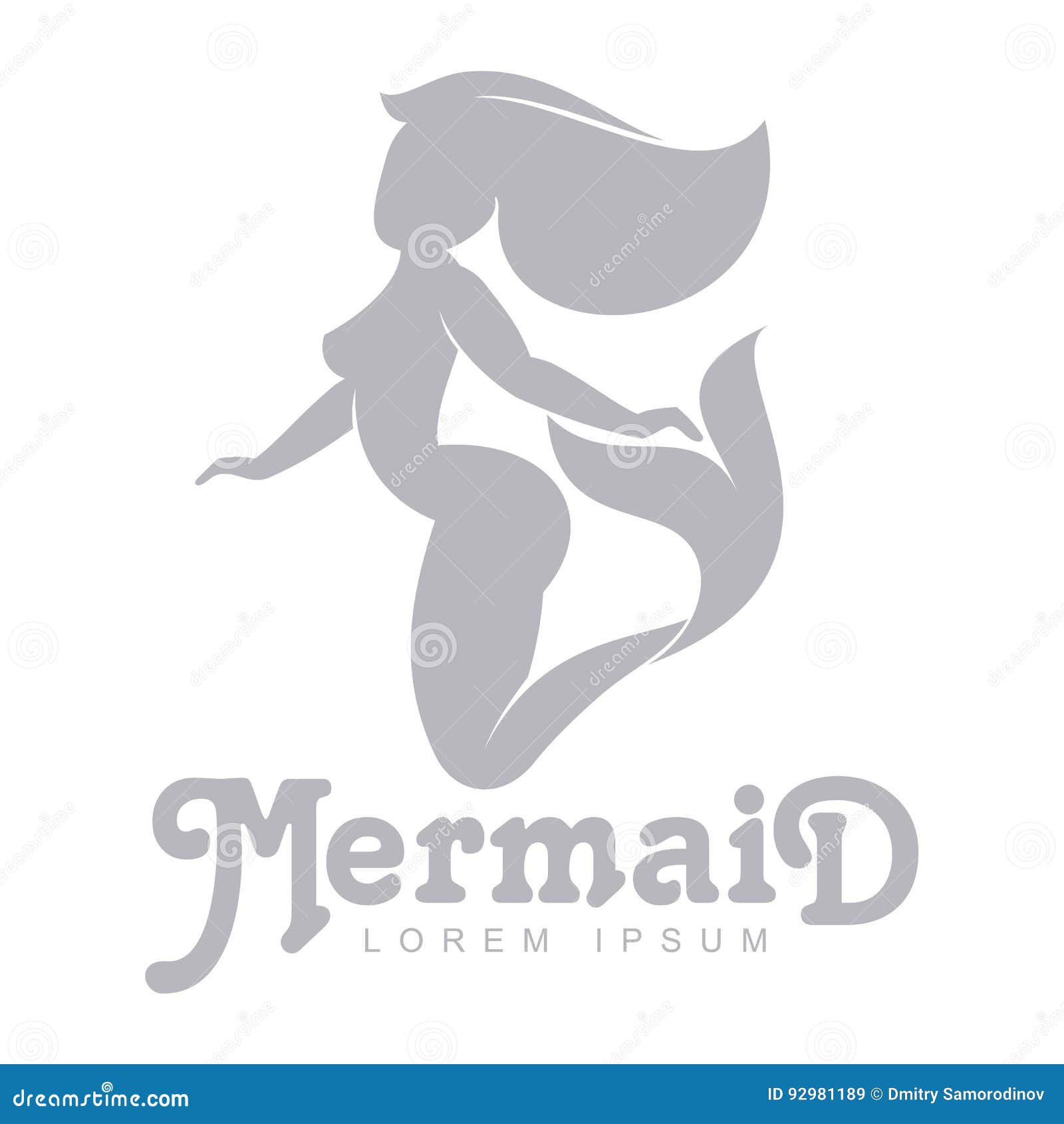 Logotipo Determinado De La Sirena Stock de ilustración - Ilustración de ...