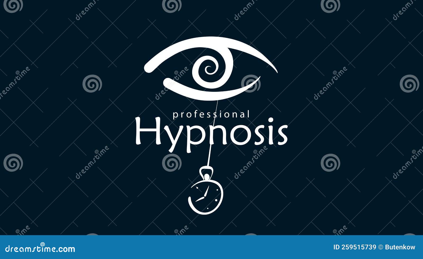 Logotipo Dibujado a Mano Para Hipnosis Profesional Stock de ilustración ...