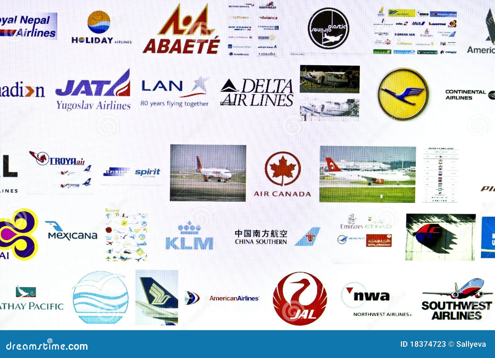 Logotipo Diferente Das Linhas Aéreas Foto de Stock Editorial - Imagem ...