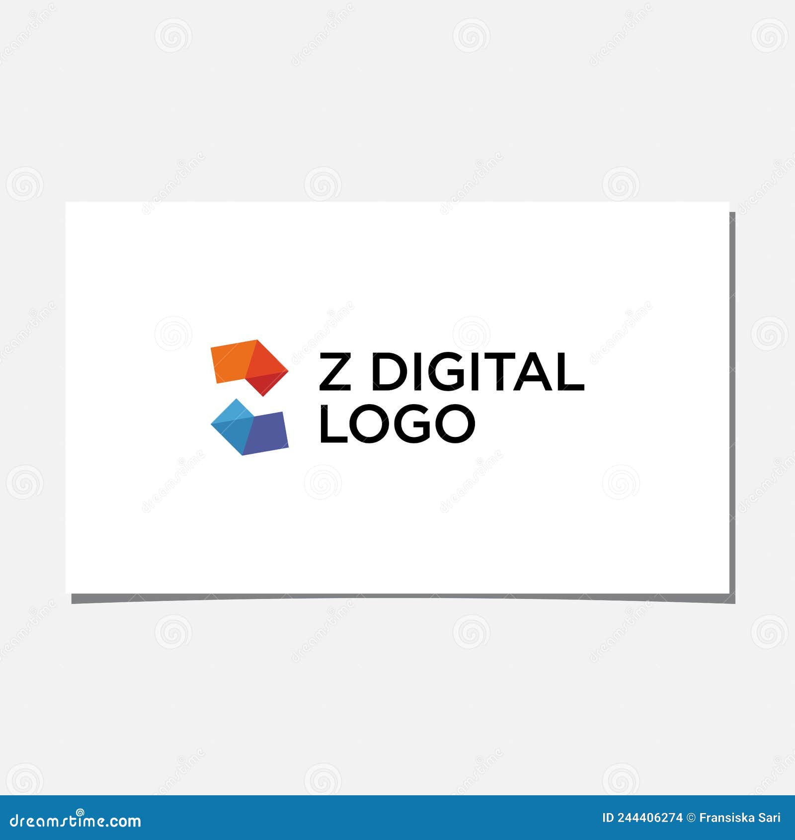 Logotipo digital z ilustração do vetor. Ilustração de moderno - 244406274
