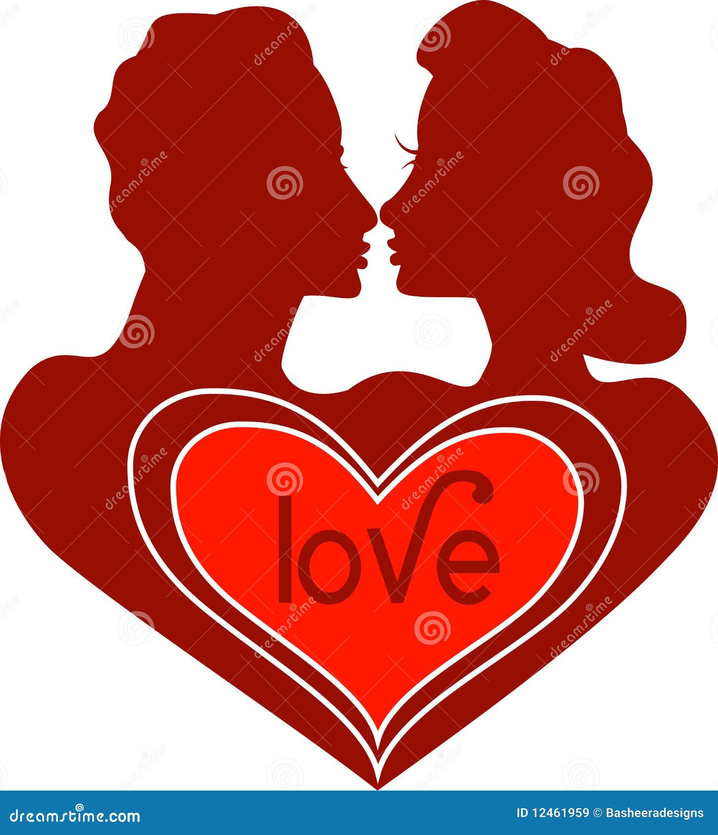 Logotipo do amor com texto ilustração do vetor. Ilustração de projeto ...