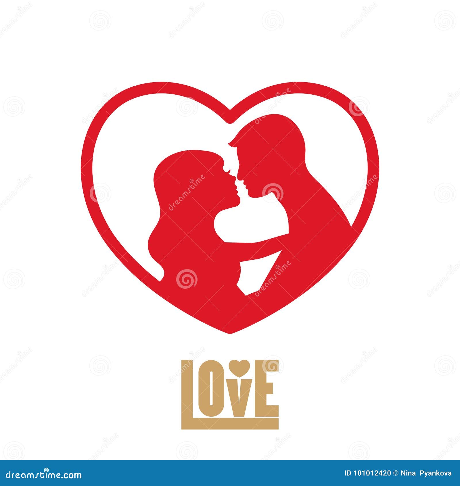 Logotipo do amor do vetor ilustração do vetor. Ilustração de presente ...