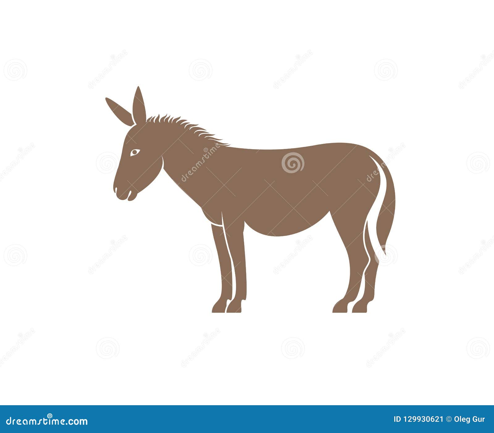 Logotipo Do Asno Asno Isolado No Fundo Branco Ilustração do Vetor ...