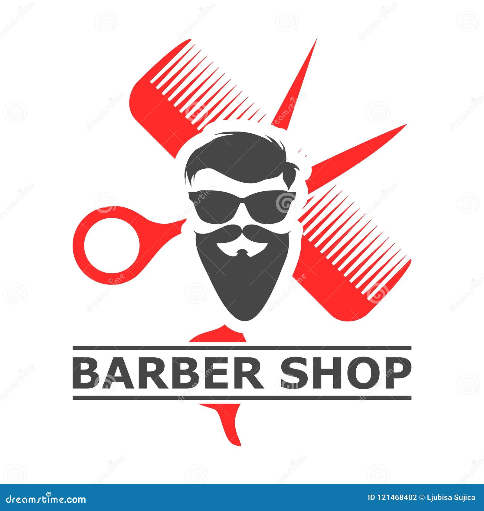 Logotipo Do Barbeiro, ícone Da Barbearia, ícone Simples Ilustração do ...