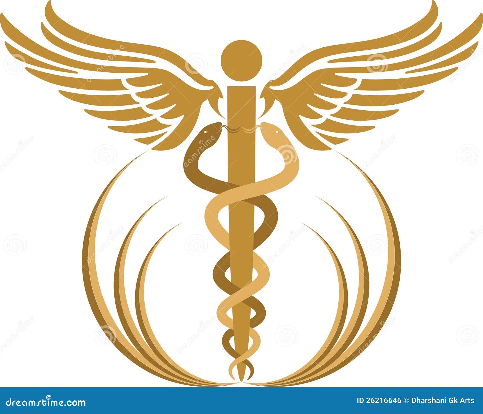 Logotipo do Caduceus ilustração stock. Ilustração de indefinido - 26216646