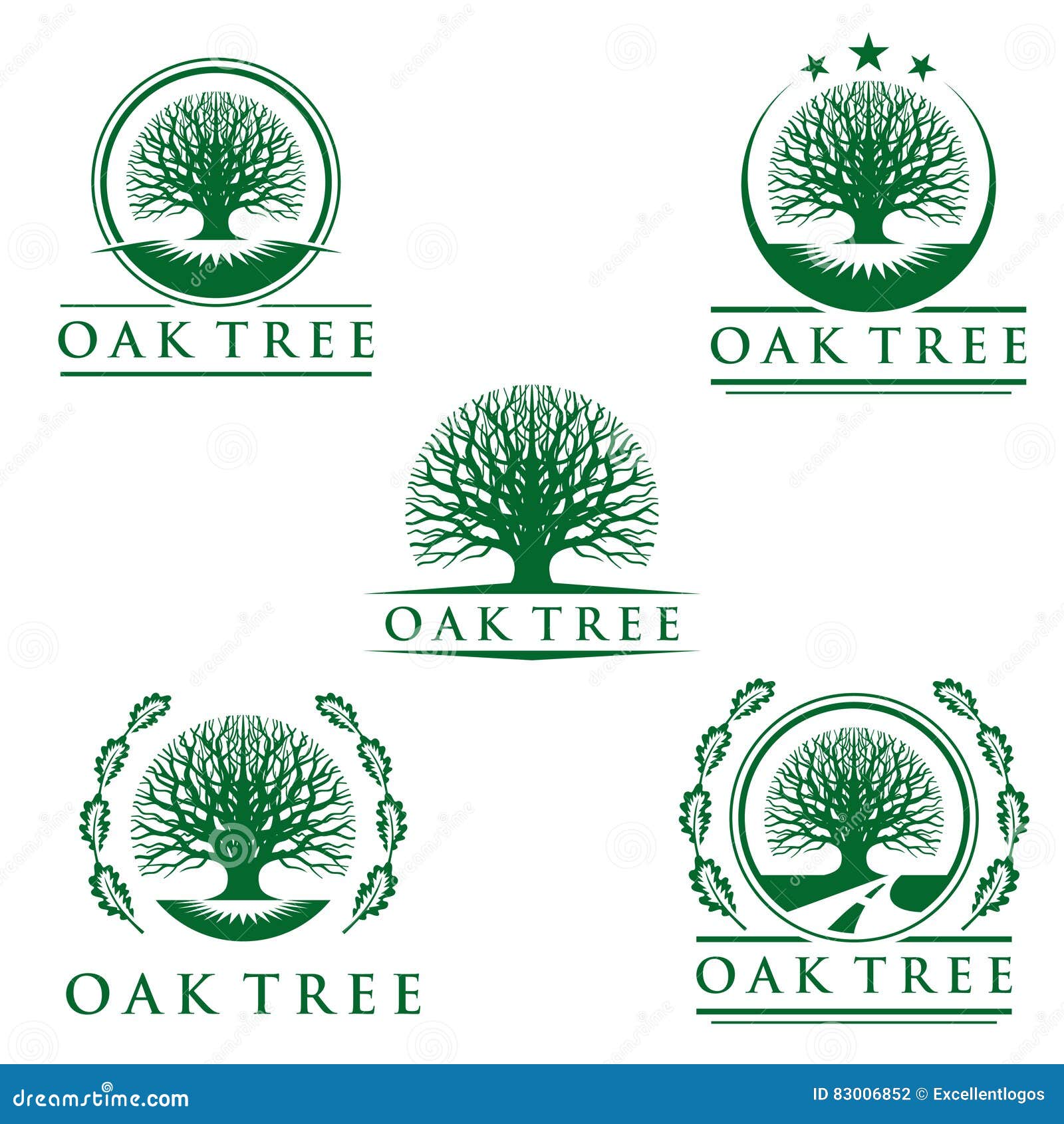 Logotipo Do Carvalho, Projeto Do Logotipo Ilustração do Vetor ...