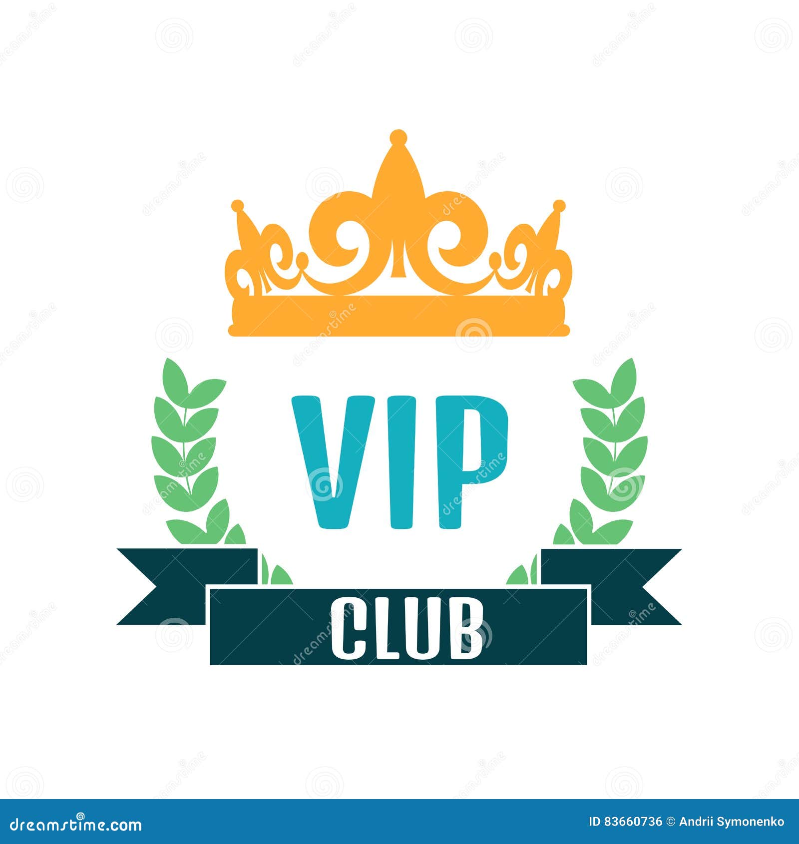 Logotipo do clube do VIP ilustração do vetor. Ilustração de luxo - 83660736