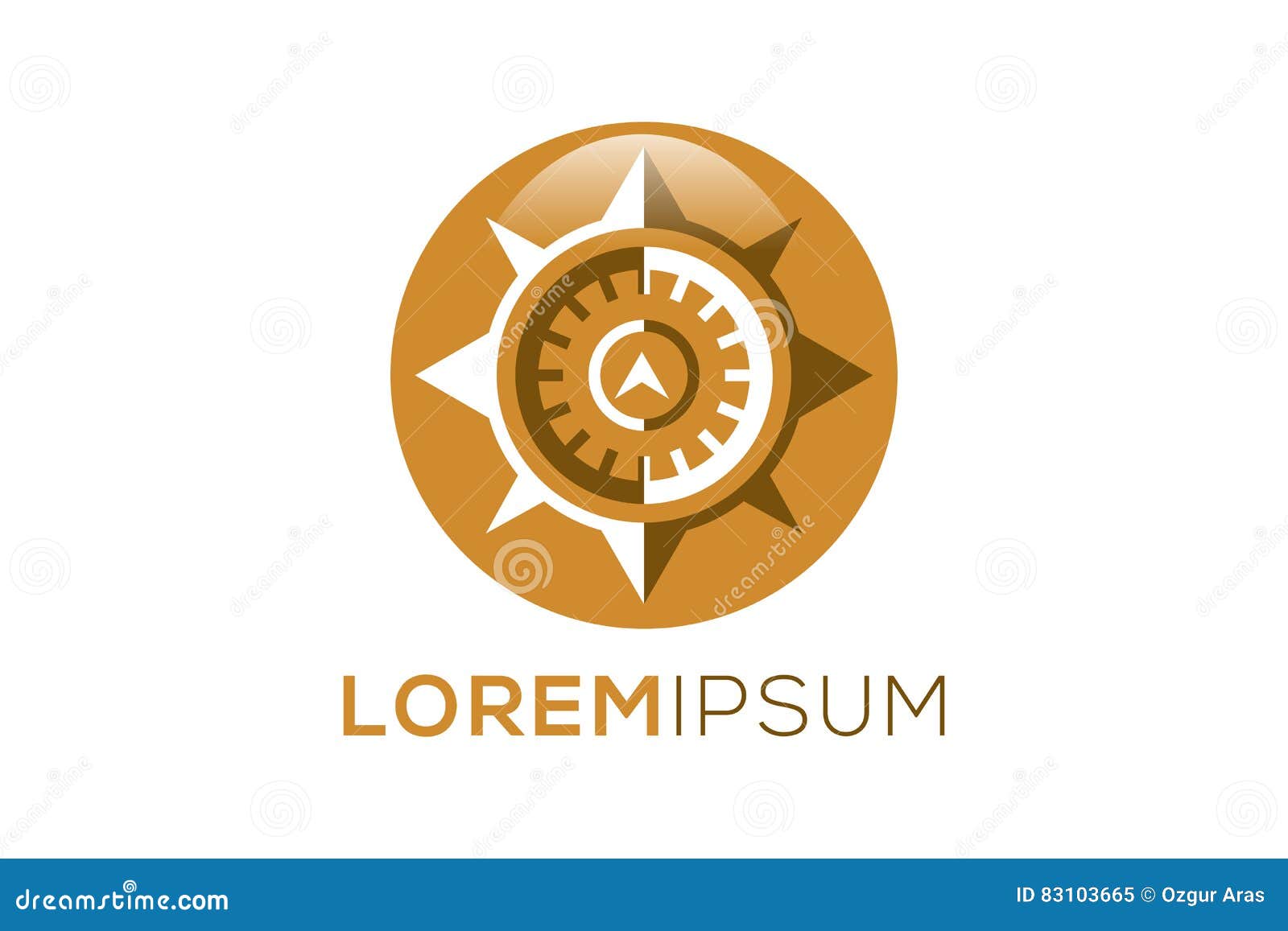 Logotipo Do Compasso Isolado No Branco Ilustração Stock - Ilustração de ...