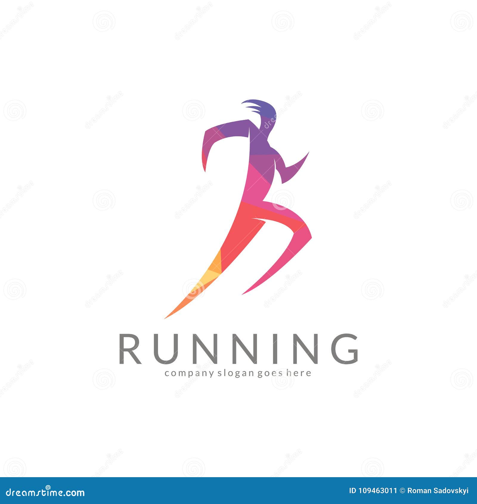 Logotipo Do Corredor Projeto Do Logotipo Do Esporte Ilustração do Vetor ...