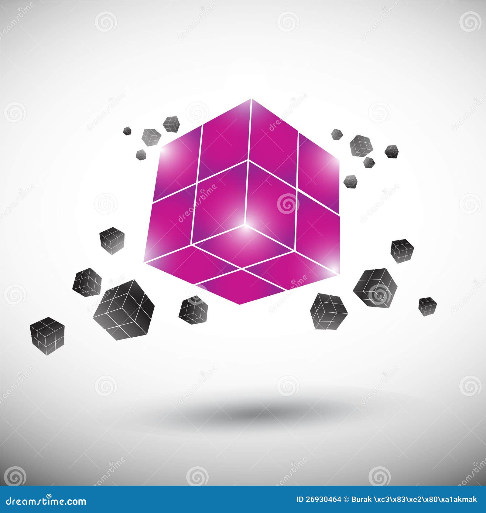 Logotipo do cubo ilustração do vetor. Ilustração de incorporado - 26930464