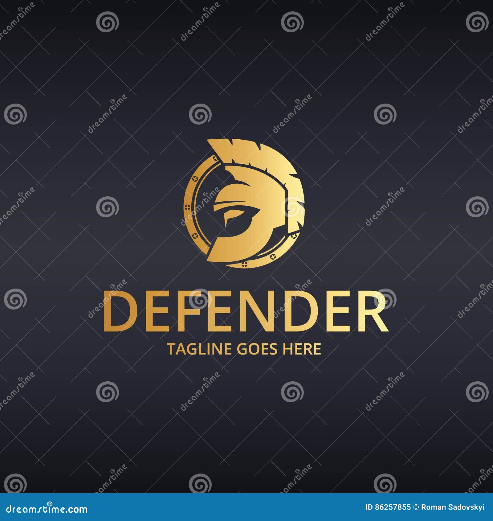 Logotipo Do Defensor Logotype Do Guerreiro Ilustração do Vetor ...