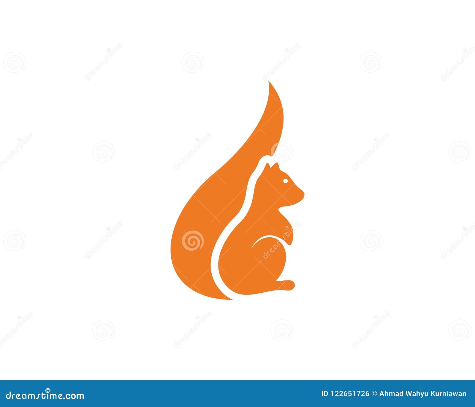 Logotipo do esquilo ilustração do vetor. Ilustração de animal - 122651726