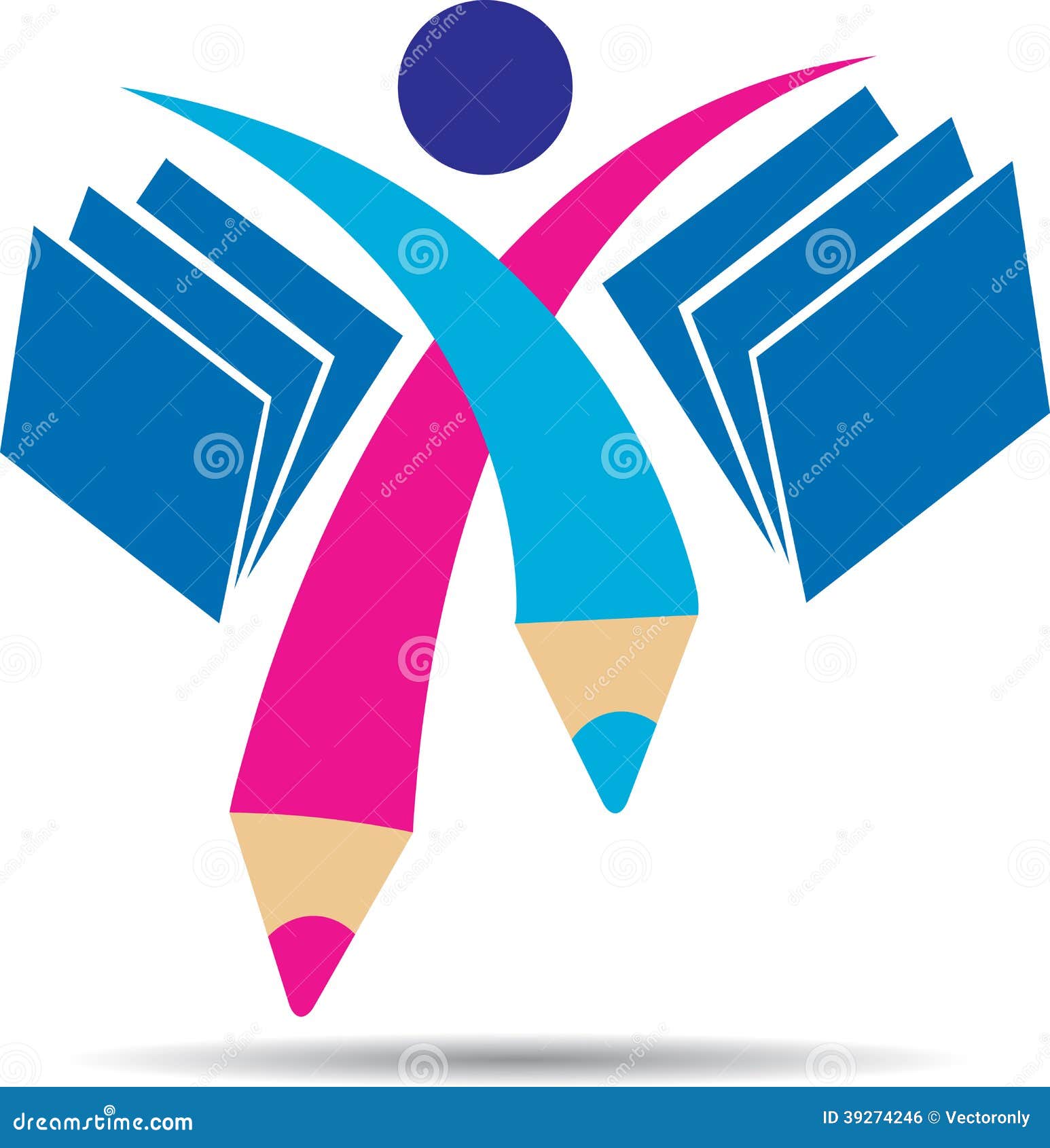 Logotipo do estudante ilustração do vetor. Ilustração de achado - 39274246