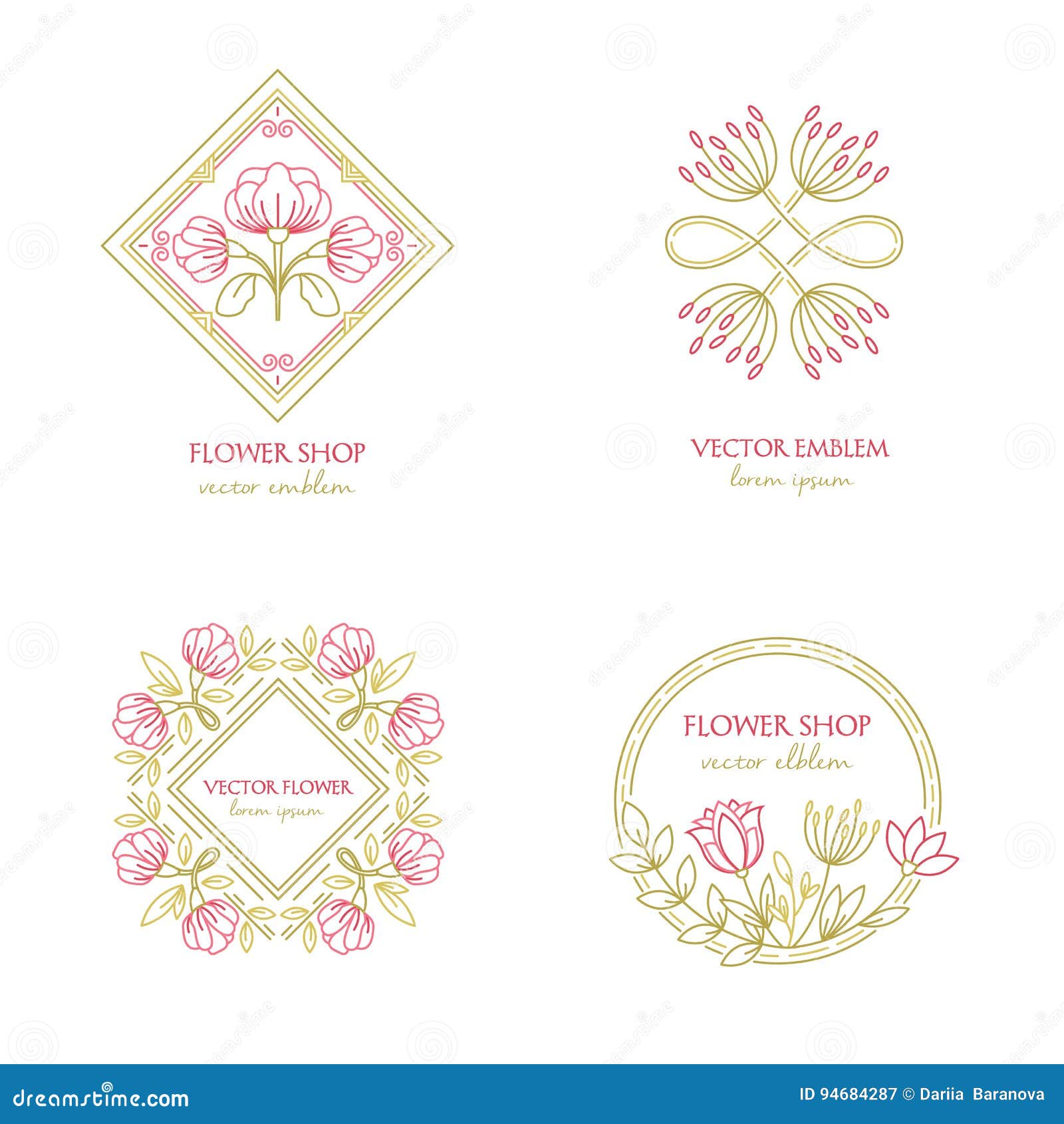 Logotipo do florista ilustração do vetor. Ilustração de florista - 94684287