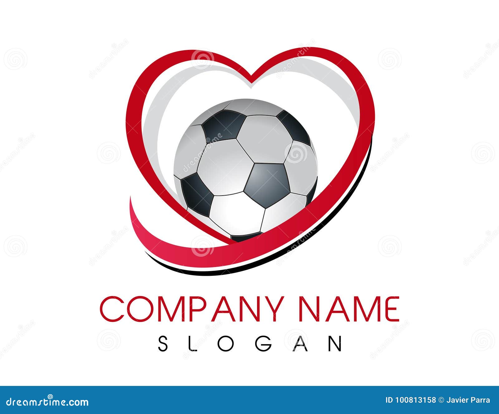 Logotipo Do Futebol Do Amor Ilustração Stock - Ilustração de jogo ...