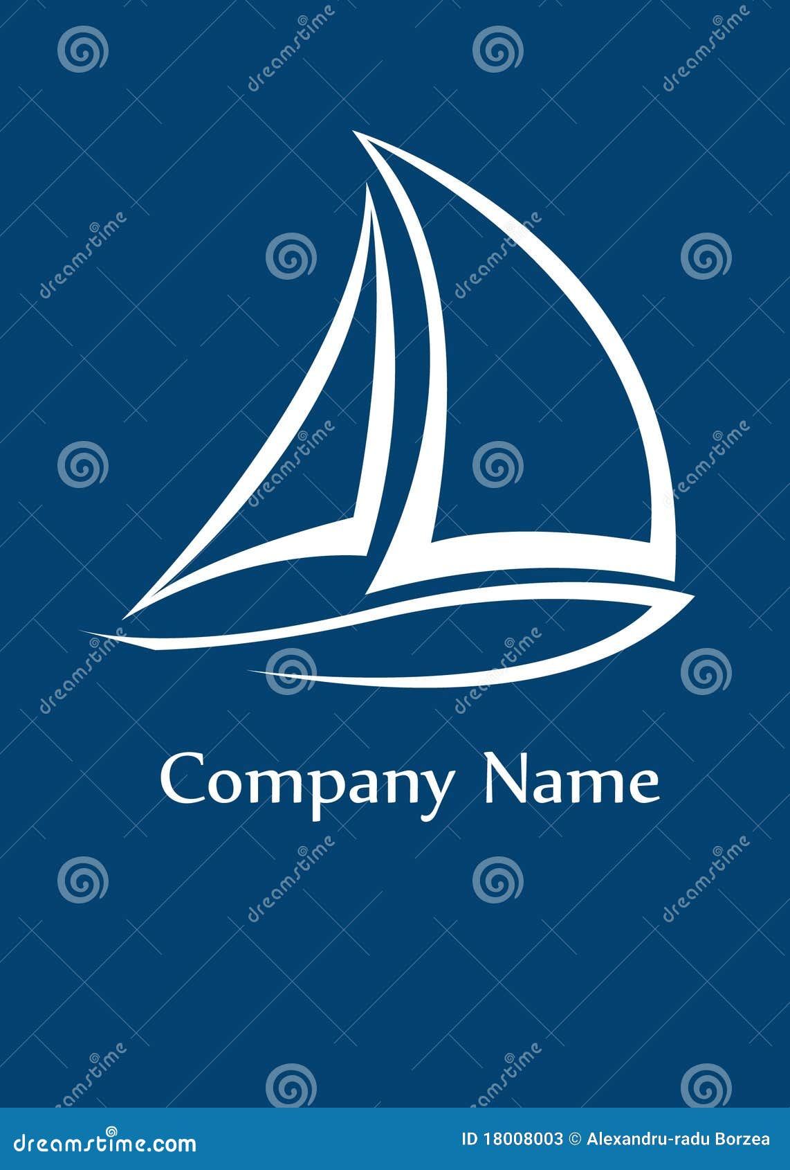 Logotipo do iate ilustração do vetor. Ilustração de motor - 18008003