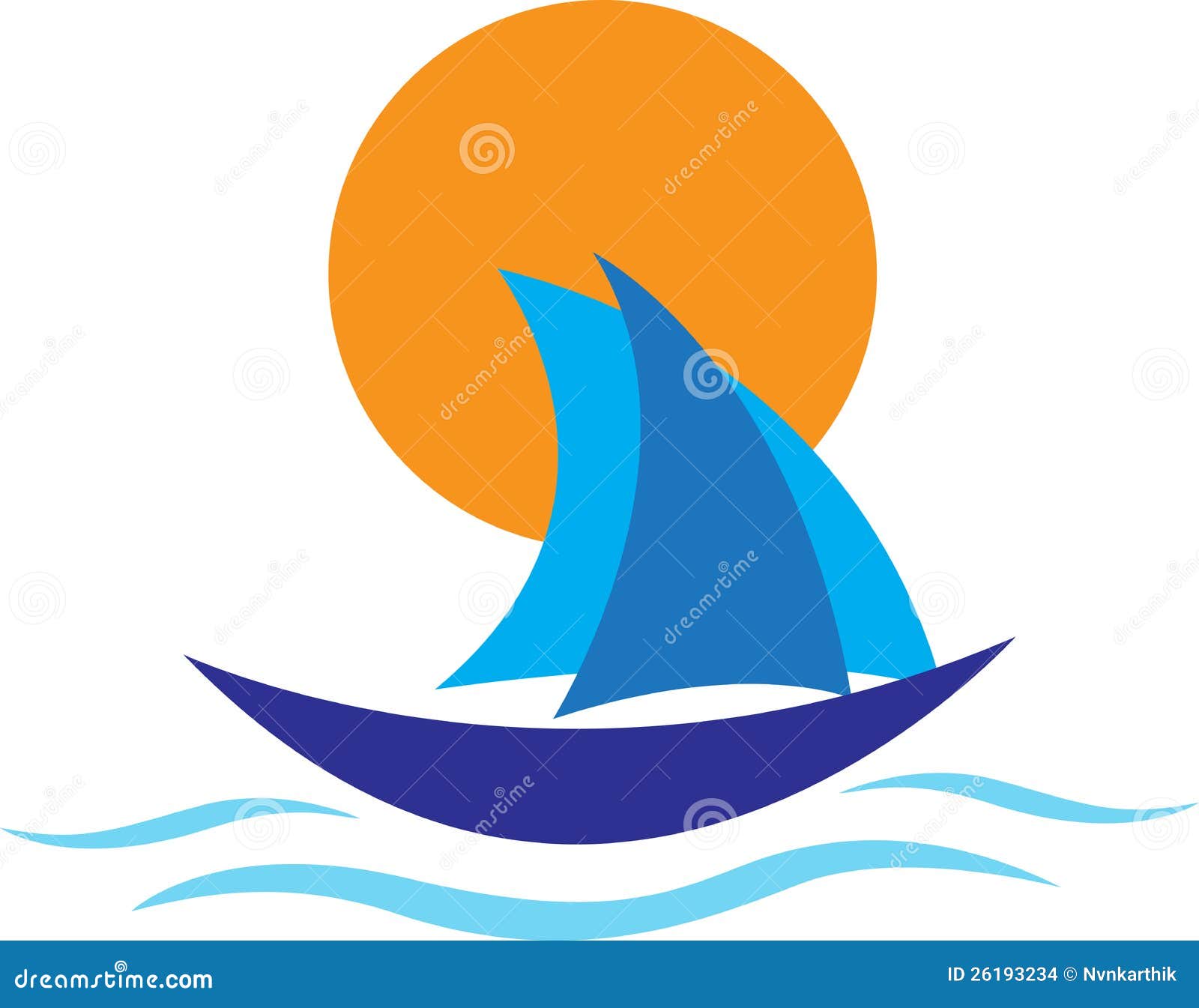 Logotipo do iate ilustração do vetor. Ilustração de feriado - 26193234