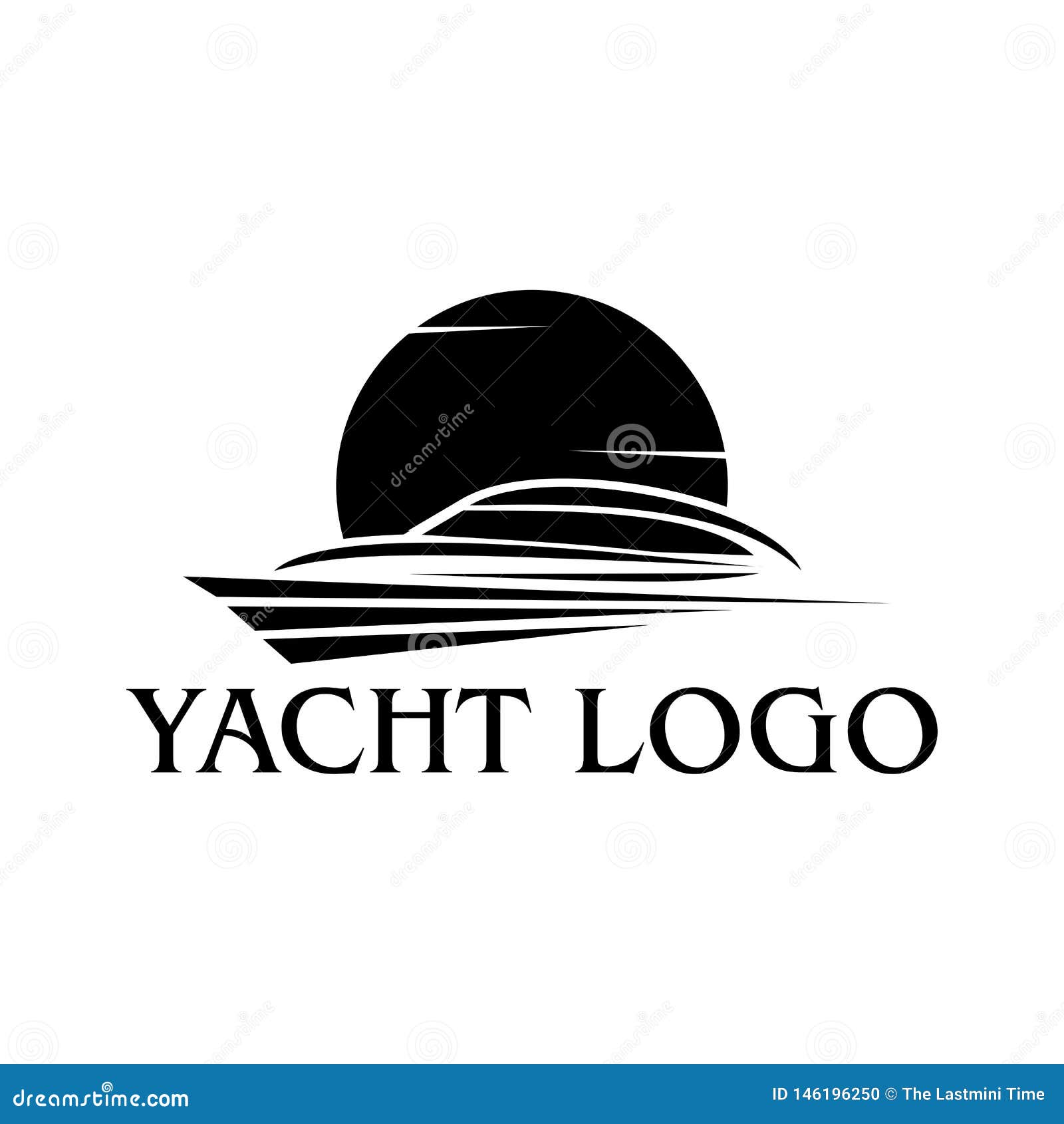 Logotipo Do Iate Preto E Branco Ilustração do Vetor - Ilustração de ...