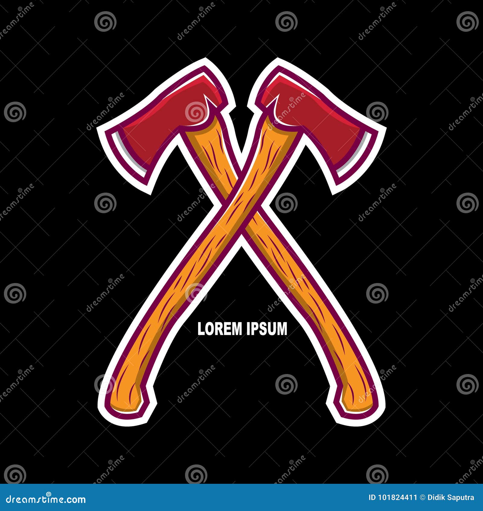 Logotipo Do Machado Para a Equipe De Esporte Ilustração do Vetor ...