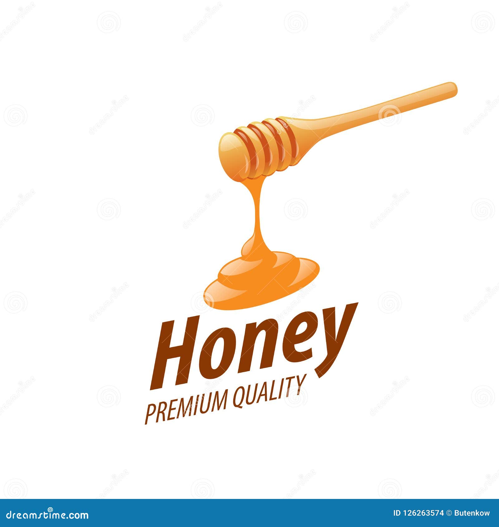 Logotipo do mel do vetor ilustração do vetor. Ilustração de projeto ...